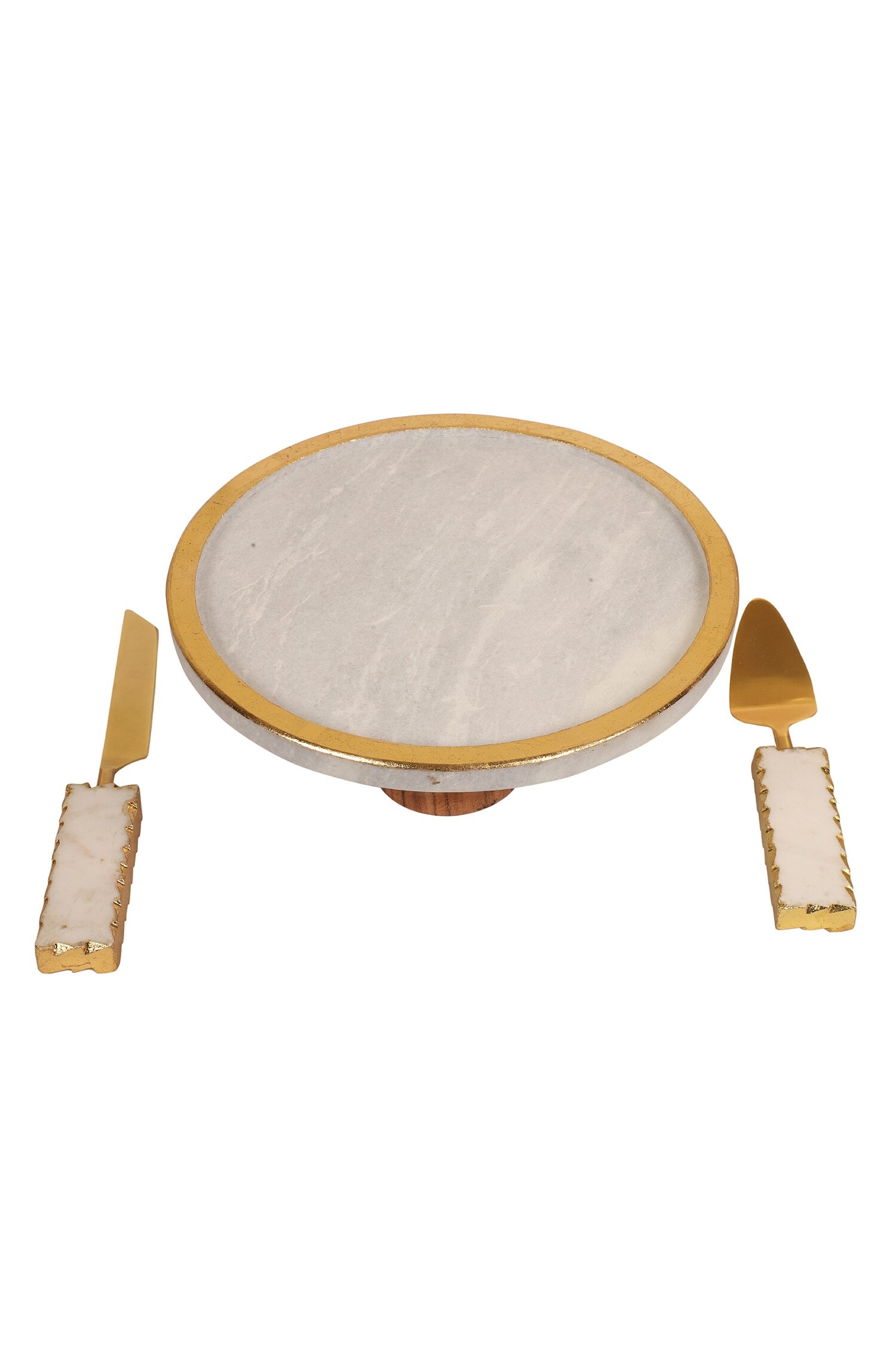 Buy Cotton Indya Round Marble Platter Online | Aza Fashions