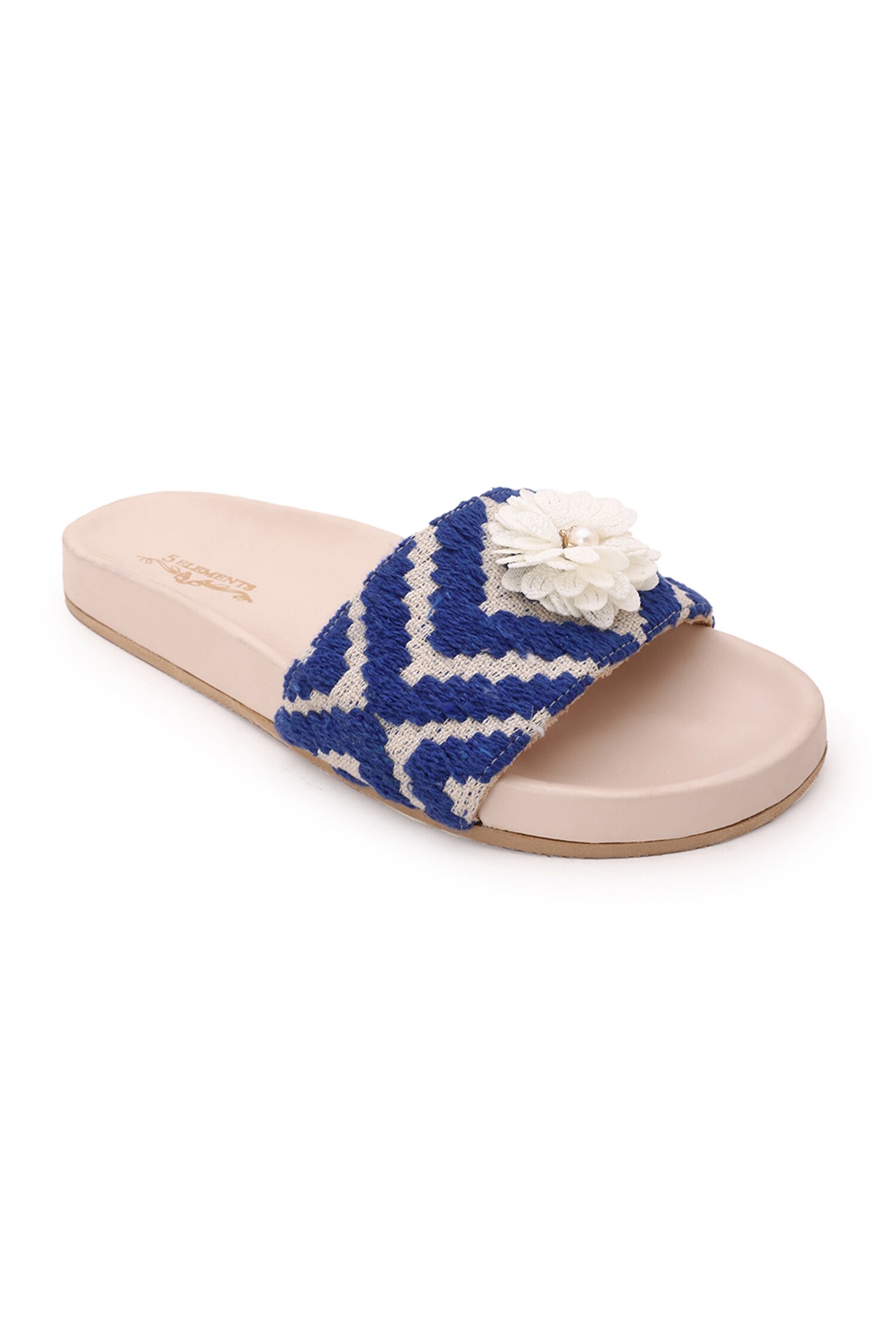 Buy 5 elements Blue Acrylic Hand Thread Embroidered Sliders Online ...