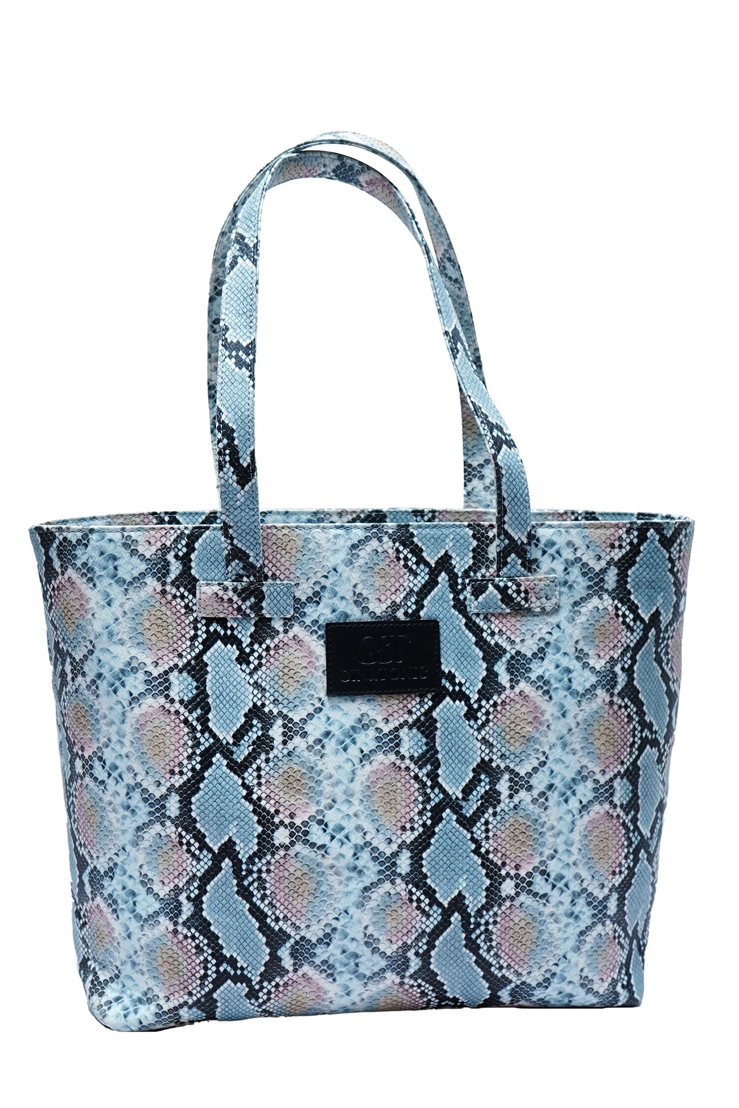 Buy Gin & Tonic Snake Print Tote Bag Online | Aza Fashions
