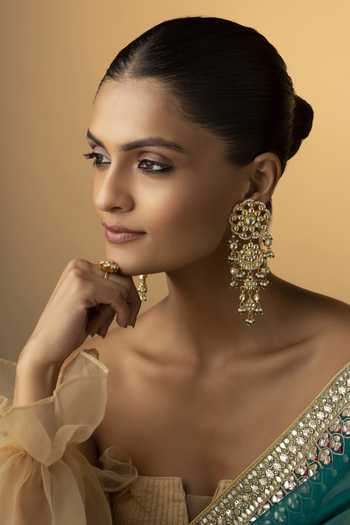 Buy Paisley Pop Asfiya Pearl Embellished Chandbalis Online | Aza Fashions