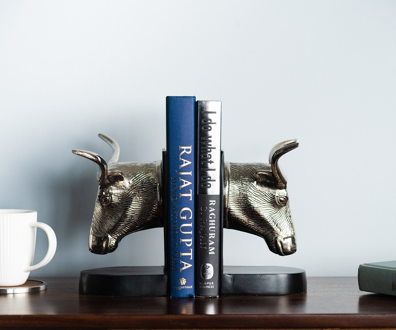 Buy S.G. Home Bull Bookend - Set Of 2 Online | Aza Fashions