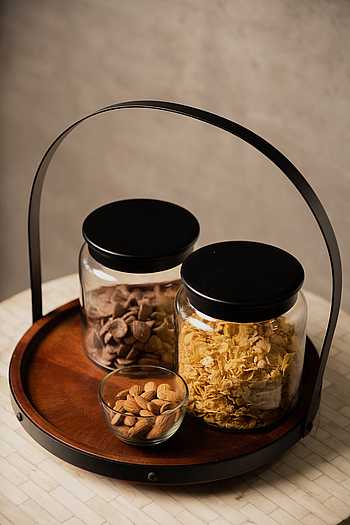 Buy S.G. Home Cafe Server With Jars And Bowl Online | Aza Fashions
