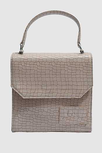 Buy Gin & Tonic Textured Vegan Leather Hand Bag Online | Aza Fashions