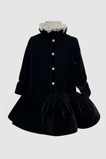 Buy Jasmine And Alaia Black Taylor Velvet Dress For Girls Online | Aza ...