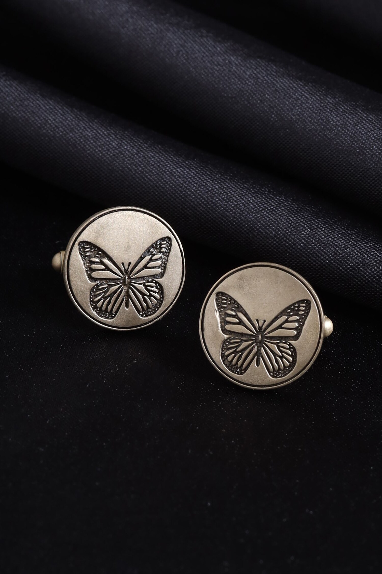 Buy Gold Dainty Butterfly Cufflinks by Cosa Nostraa Online at Aza Fashions.
