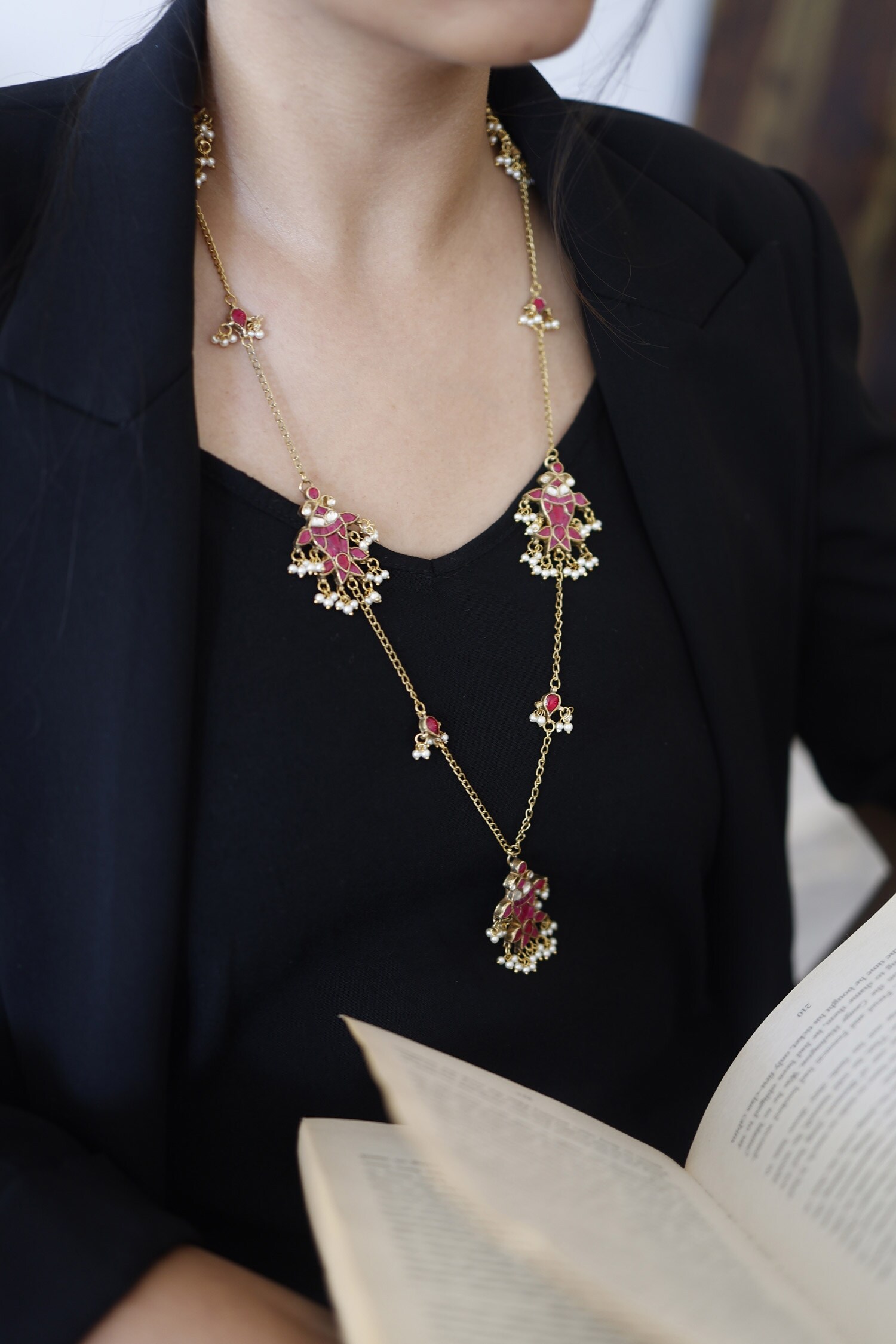 Buy Phiroza Areeha Embellished Contemporary Necklace Online | Aza Fashions