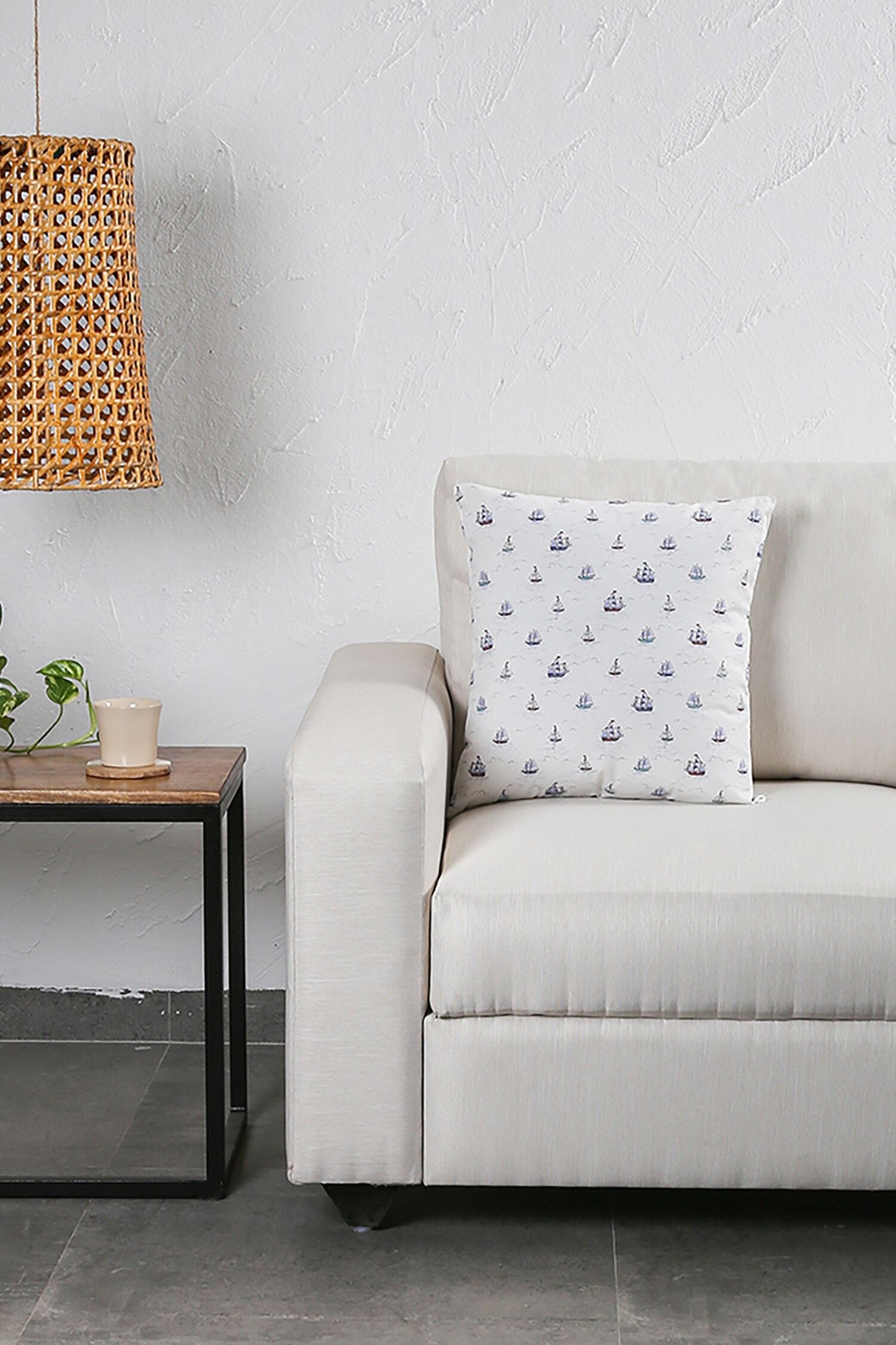 Buy House This Kahaniya Ship Pattern Cushion Cover Online | Aza Fashions