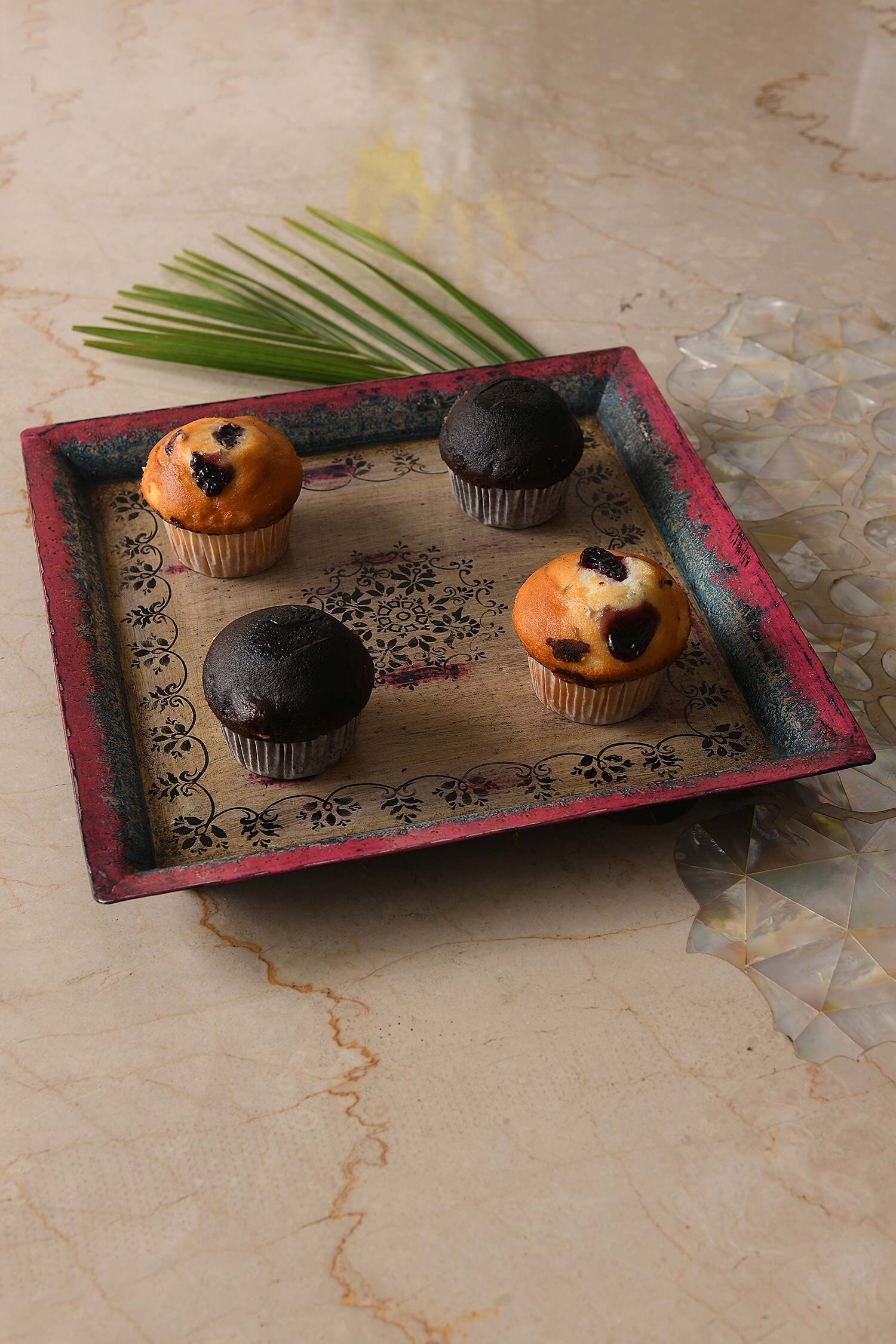 Buy Amoli Concepts Hand Painted Iron Platter Online | Aza Fashions