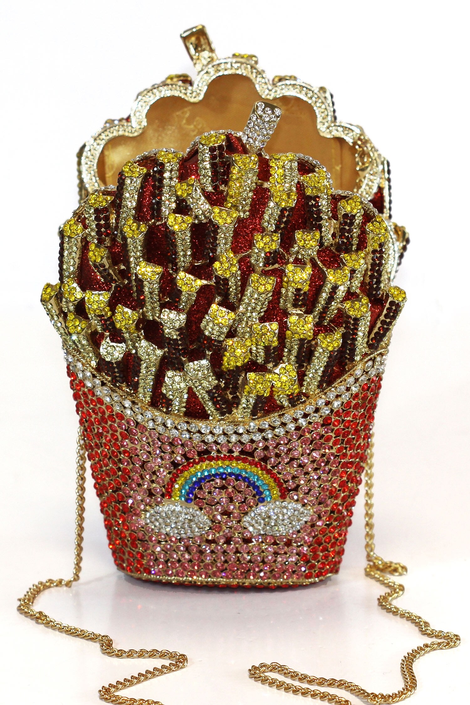 Buy Crystal Craft Frisky French Fries Embellished Clutch Online | Aza ...