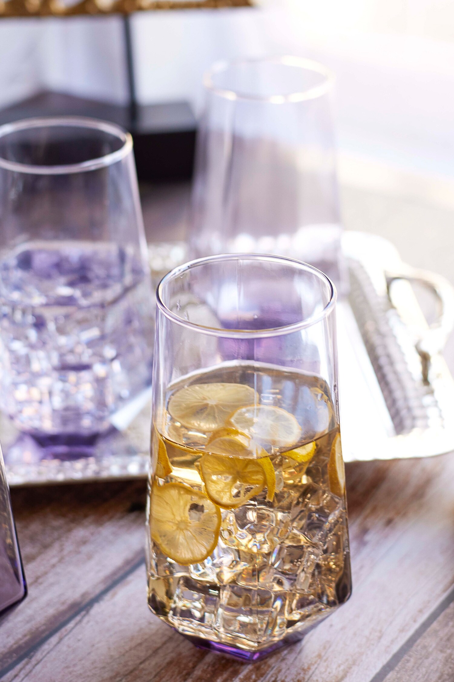 Buy H2H Angular Shaped Glasses Set Of 4 Online | Aza Fashions