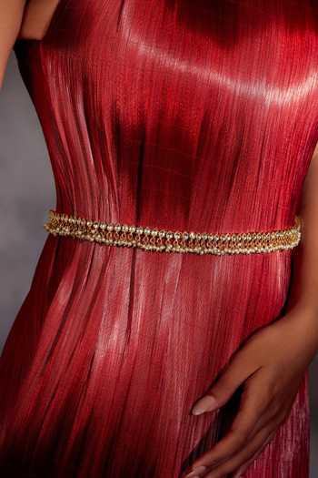Buy Paisley Pop Pearl Drop Waist Belt Online | Aza Fashions