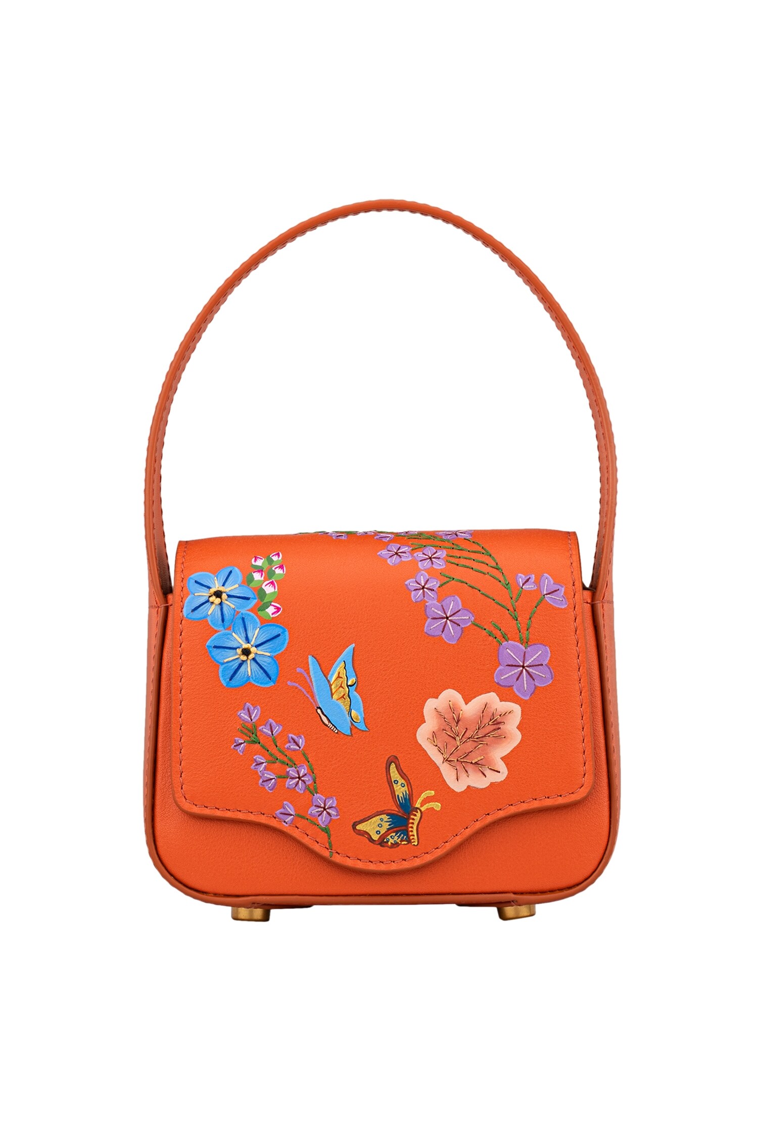Buy Aranyani Blossom Handpainted Top Handle Bag Online | Aza Fashions