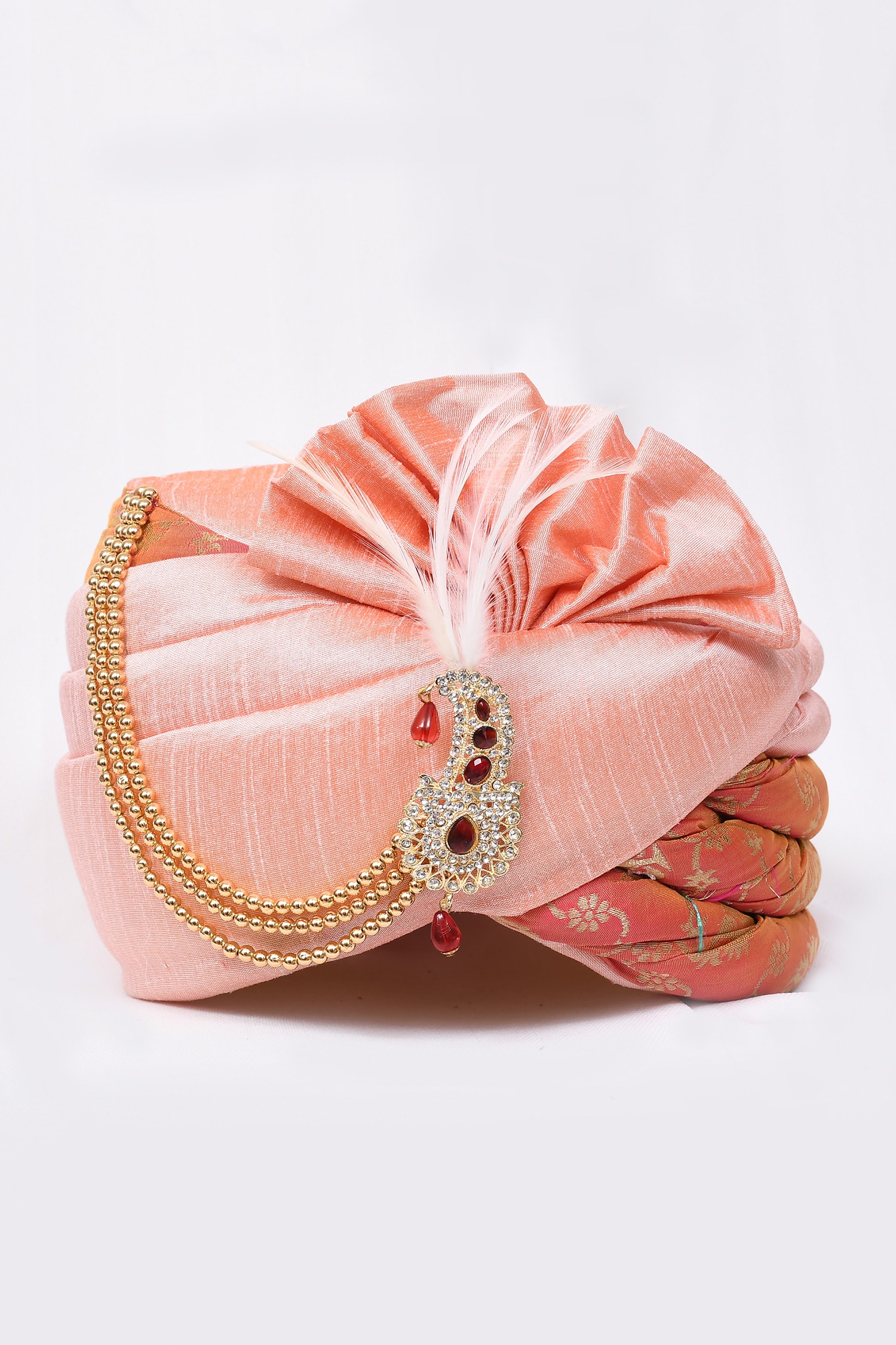 Buy Pink Embroidered Floral Woven Safa by Arihant Rai Sinha Online at ...