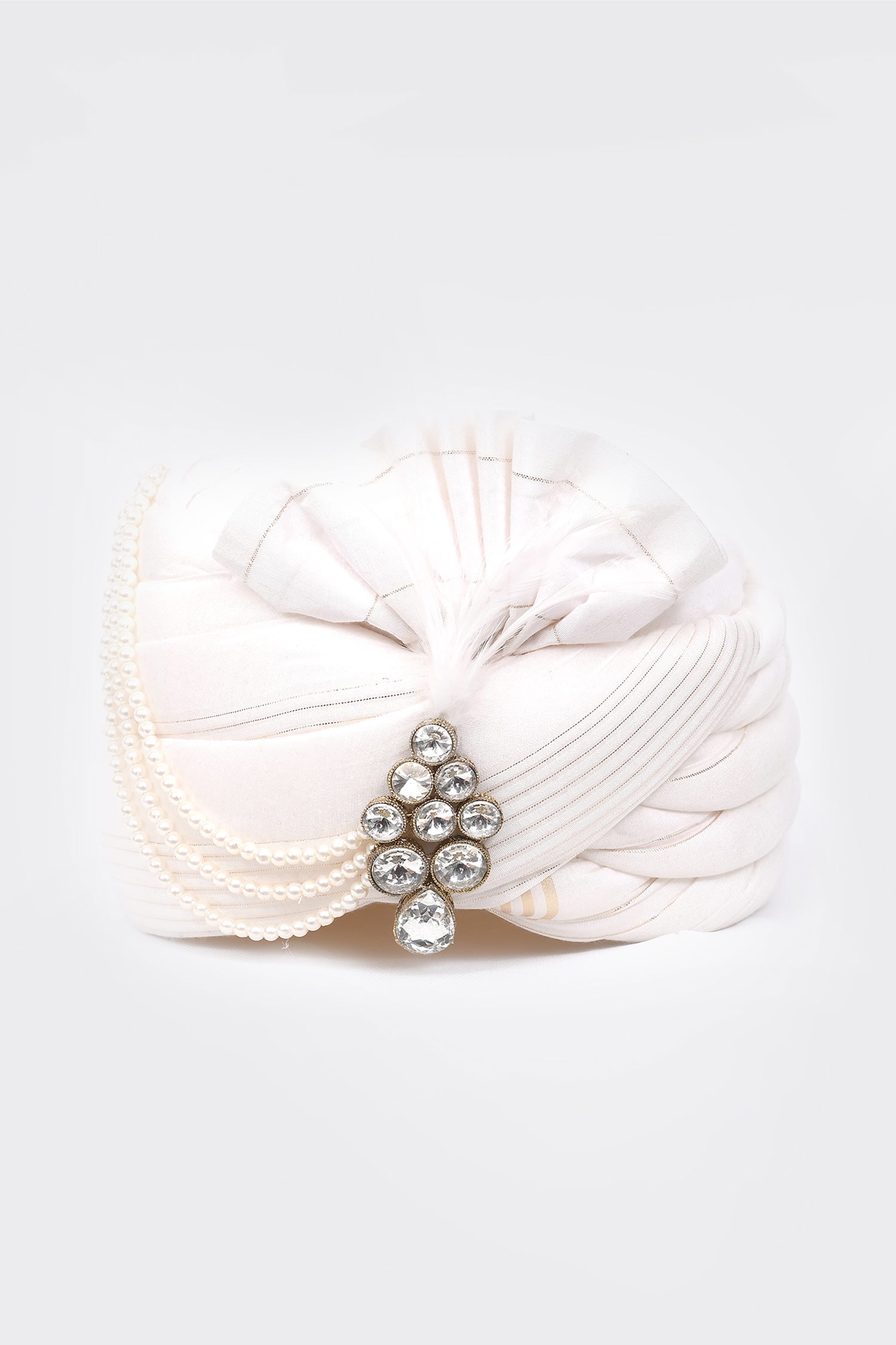 Buy White Embroidered Striped Safa For Men by Arihant Rai Sinha Online ...