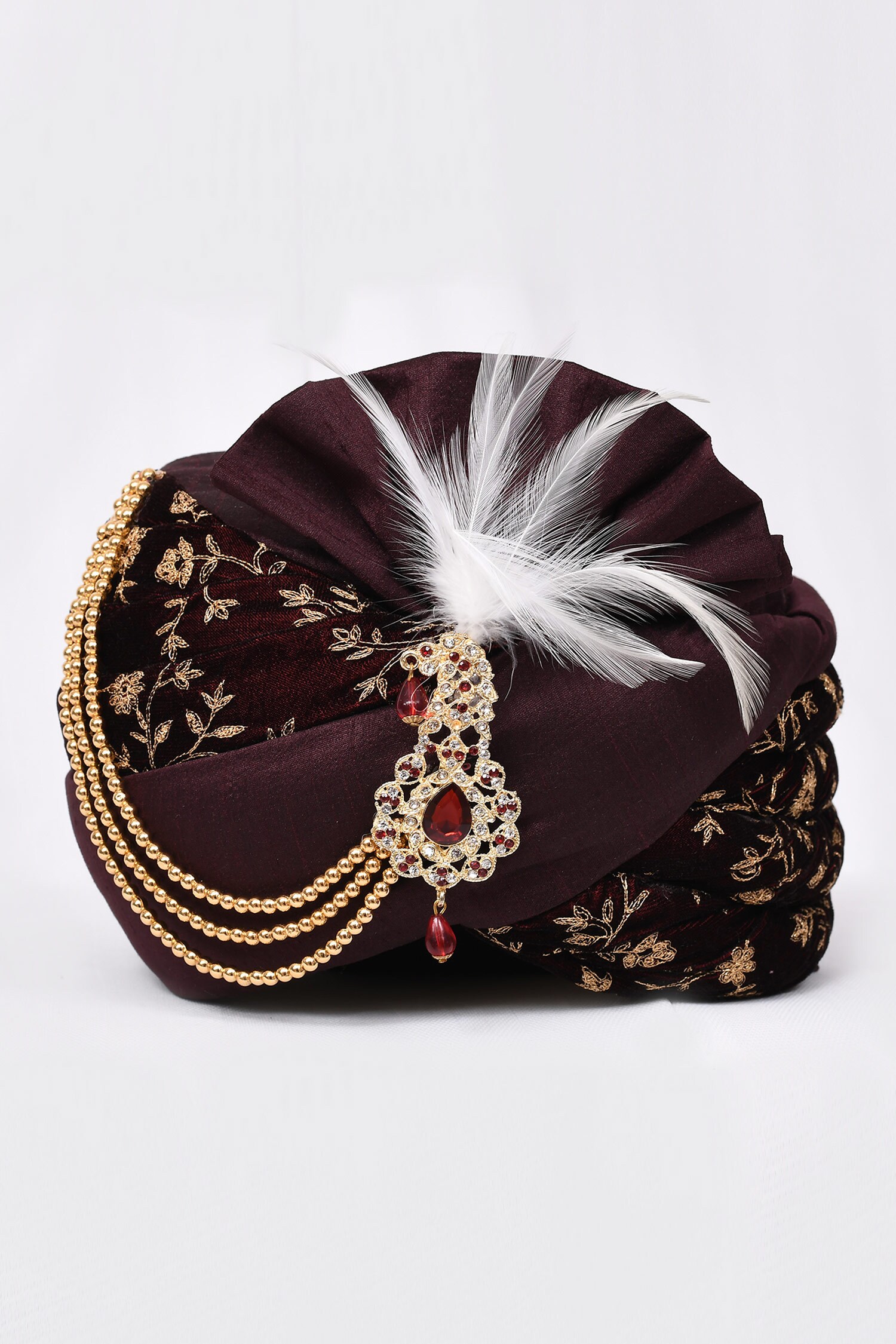 Buy Purple Embroidered Floral Safa For Men by Arihant Rai Sinha Online ...