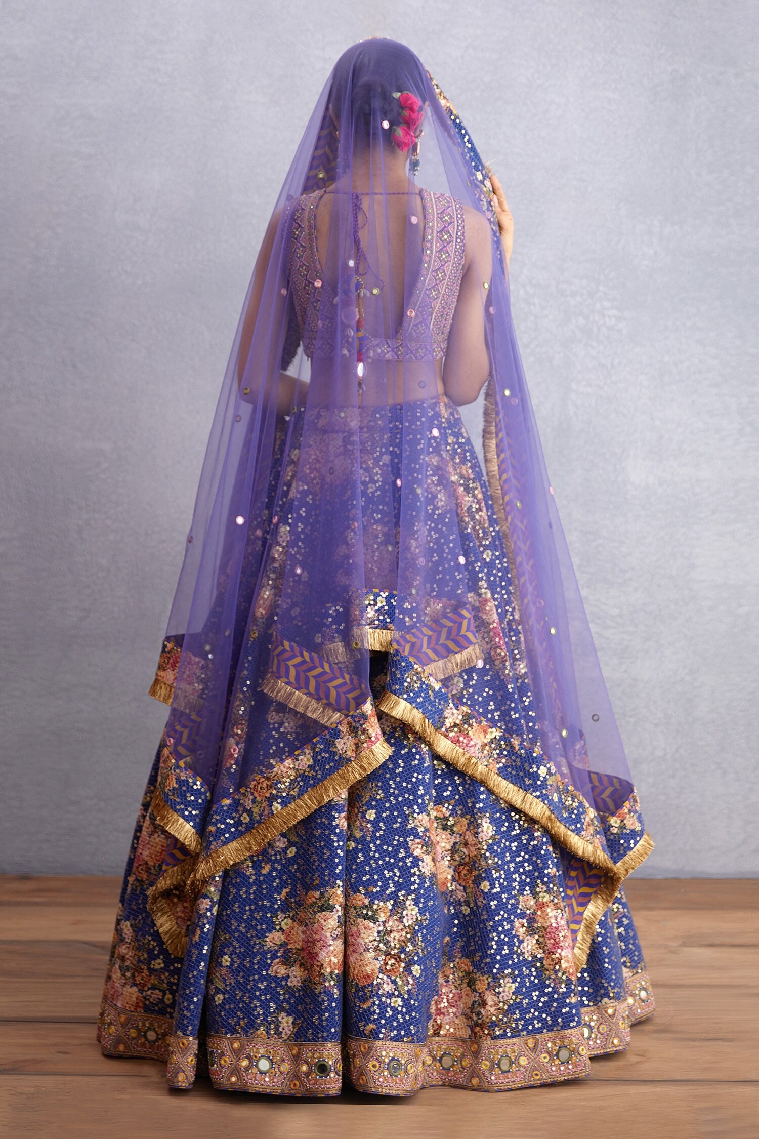 Buy Torani Purple Pure Cotton Silk Jamuni Aastika Lehenga Set Online ...