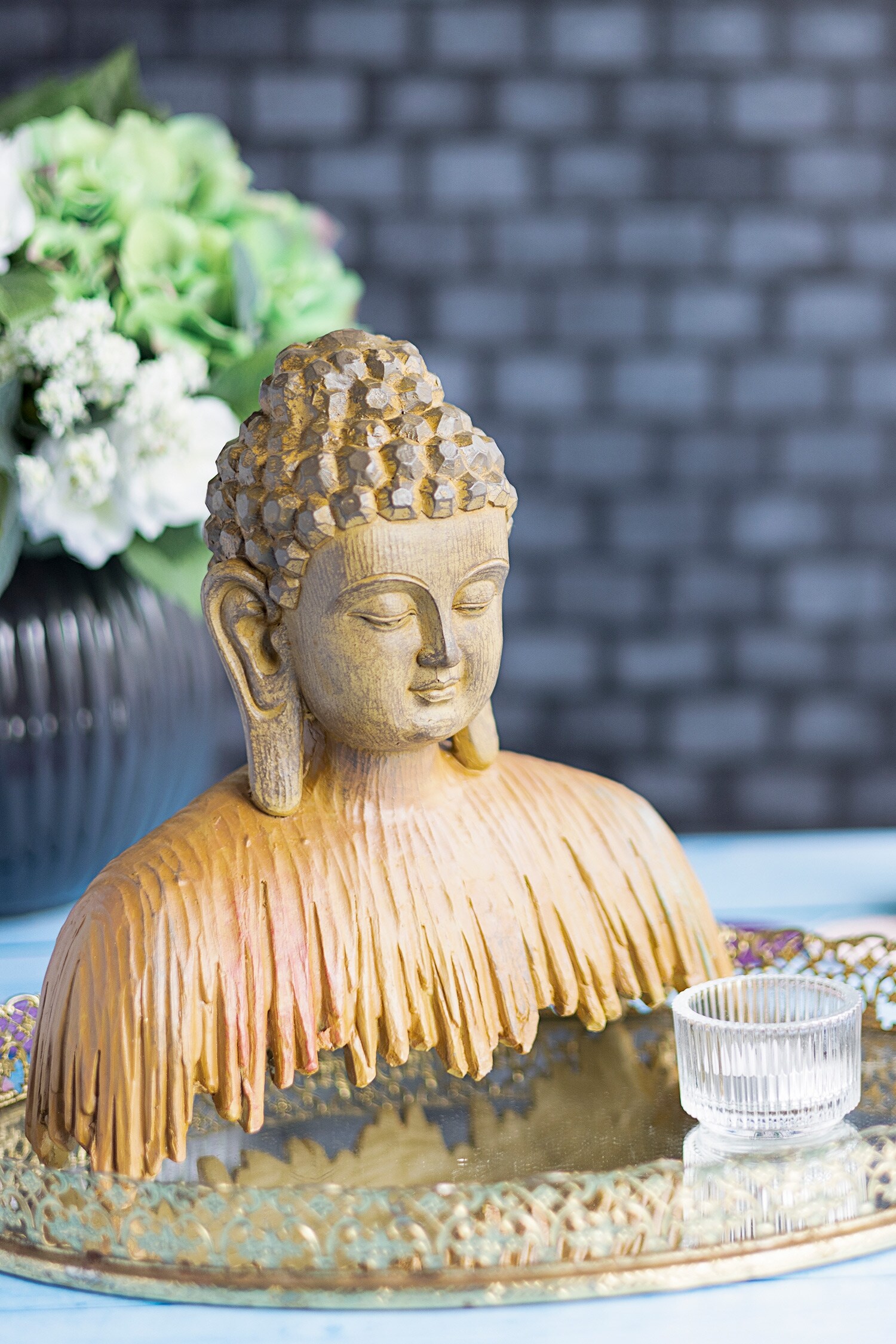 Buy H2H Burmese Buddha Head Sculpture Online | Aza Fashions