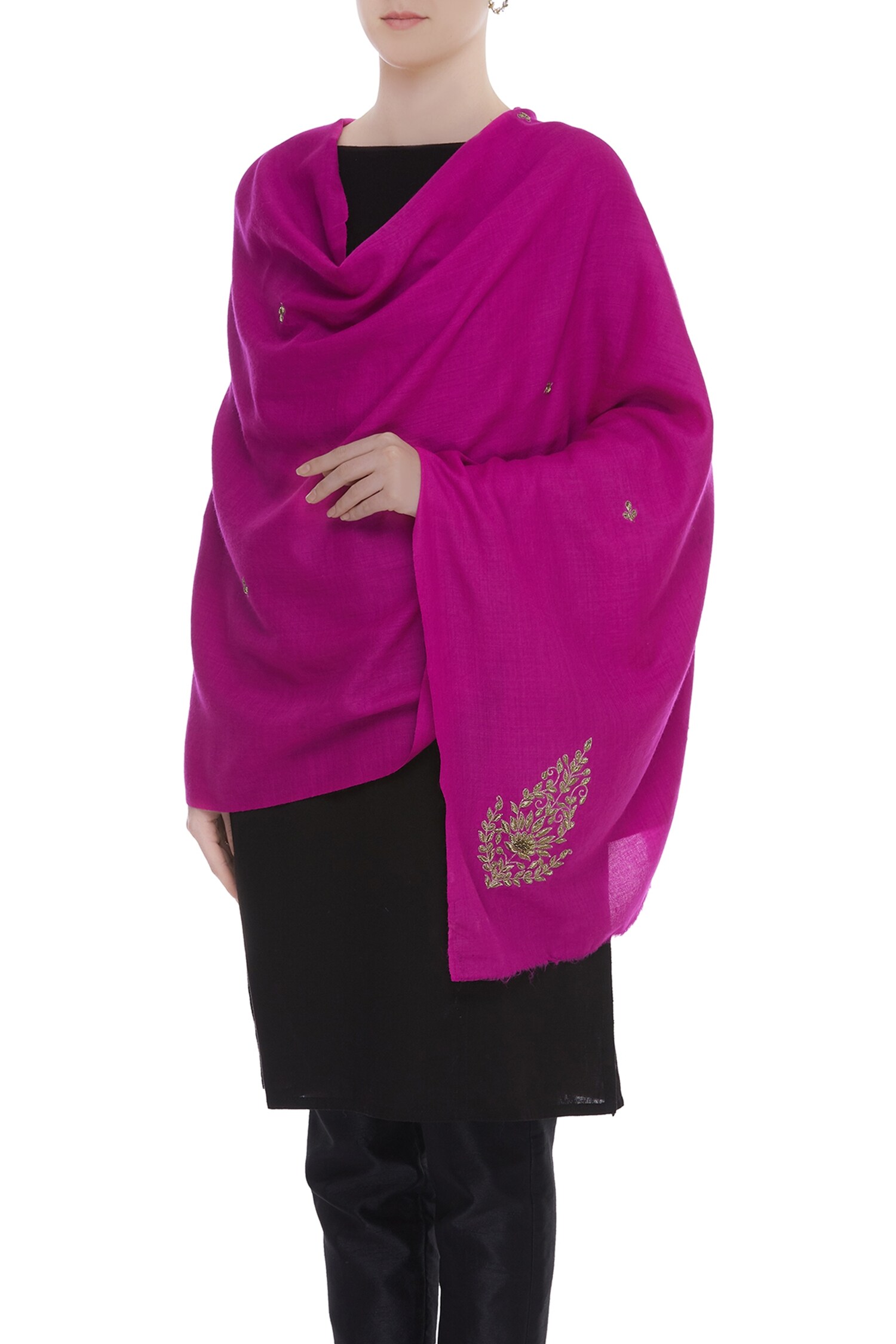 Buy Richa Hand Embroidered Shawl Online | Aza Fashions