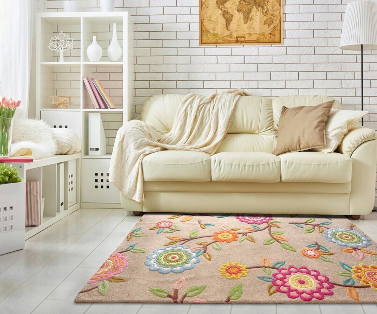 Buy Littlelooms Handcrafted Floral Rug Online | Aza Fashions