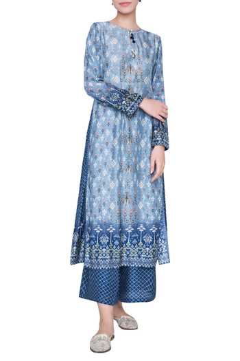 Buy Anita Dongre Floral Print Tunic With Tassel Detail Online | Aza ...