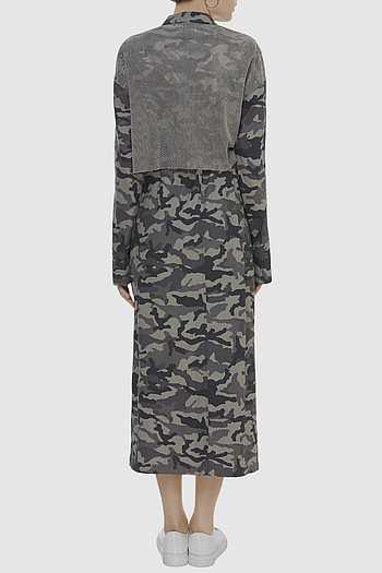 Buy Camo Dress by Kapda By Urvashi Kaur at Aza Fashions