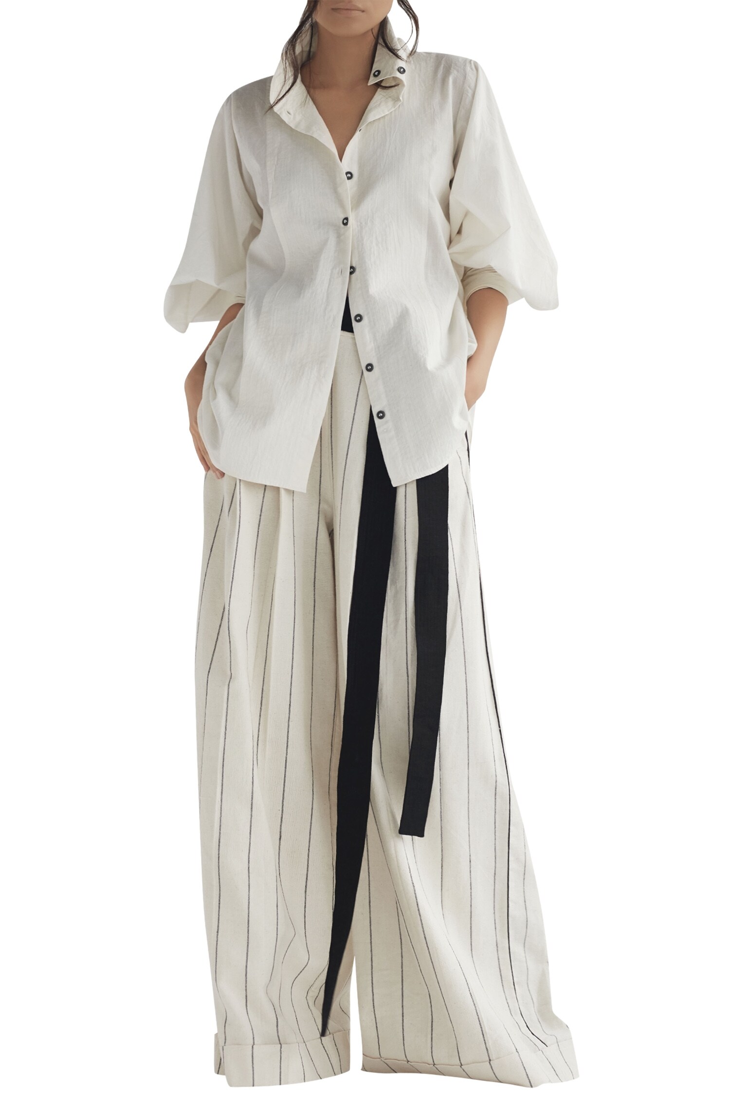 Buy Chola White Cotton Shirt Online | Aza Fashions