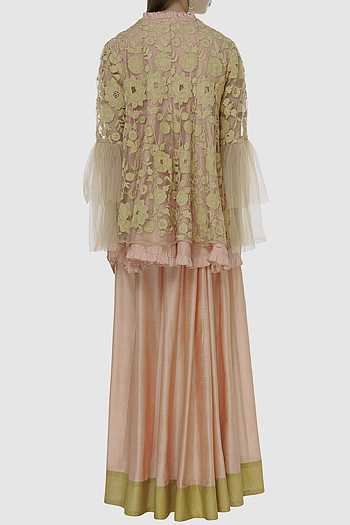 Buy Sonali Gupta Embroidered Jacket Lehenga Set Online | Aza Fashions