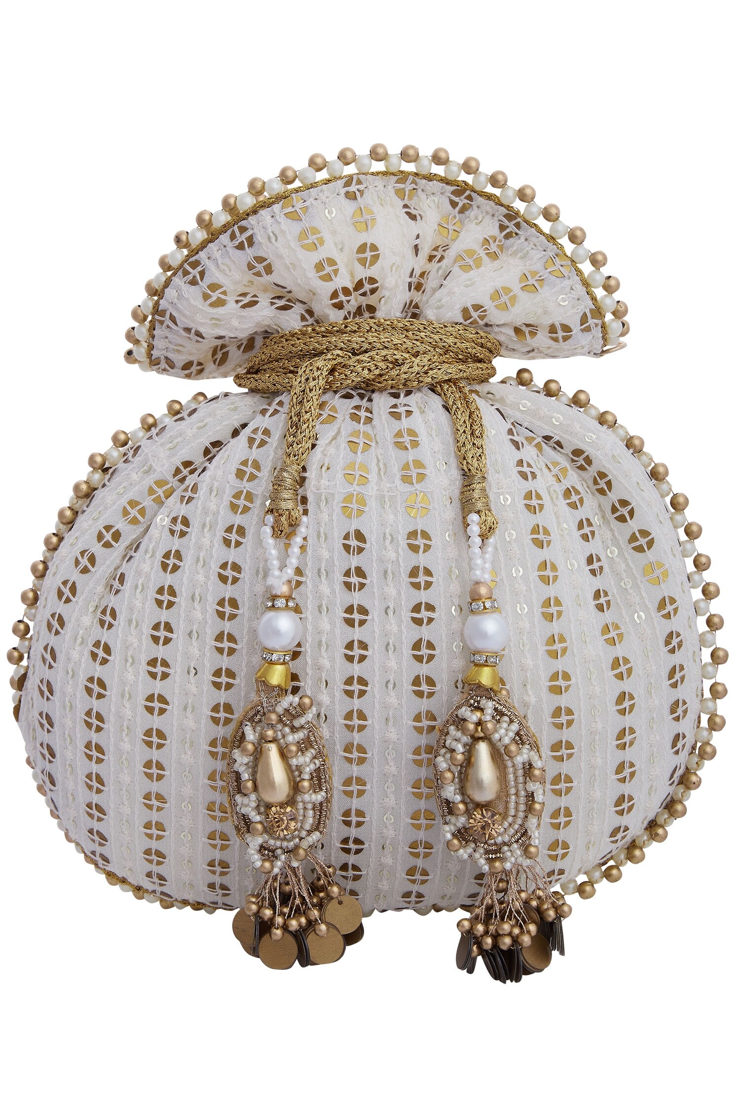 Buy Fuchsia Embroidered Potli Online | Aza Fashions