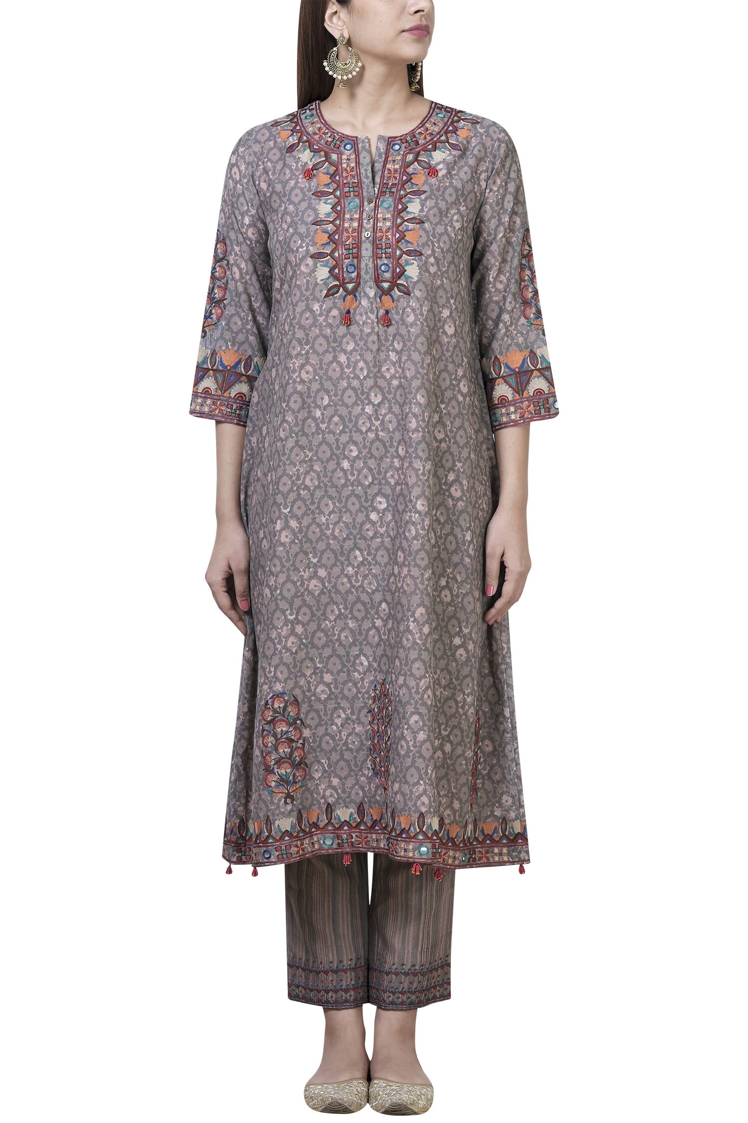 Buy Chanderi Kurta Set by Kora at Aza Fashions
