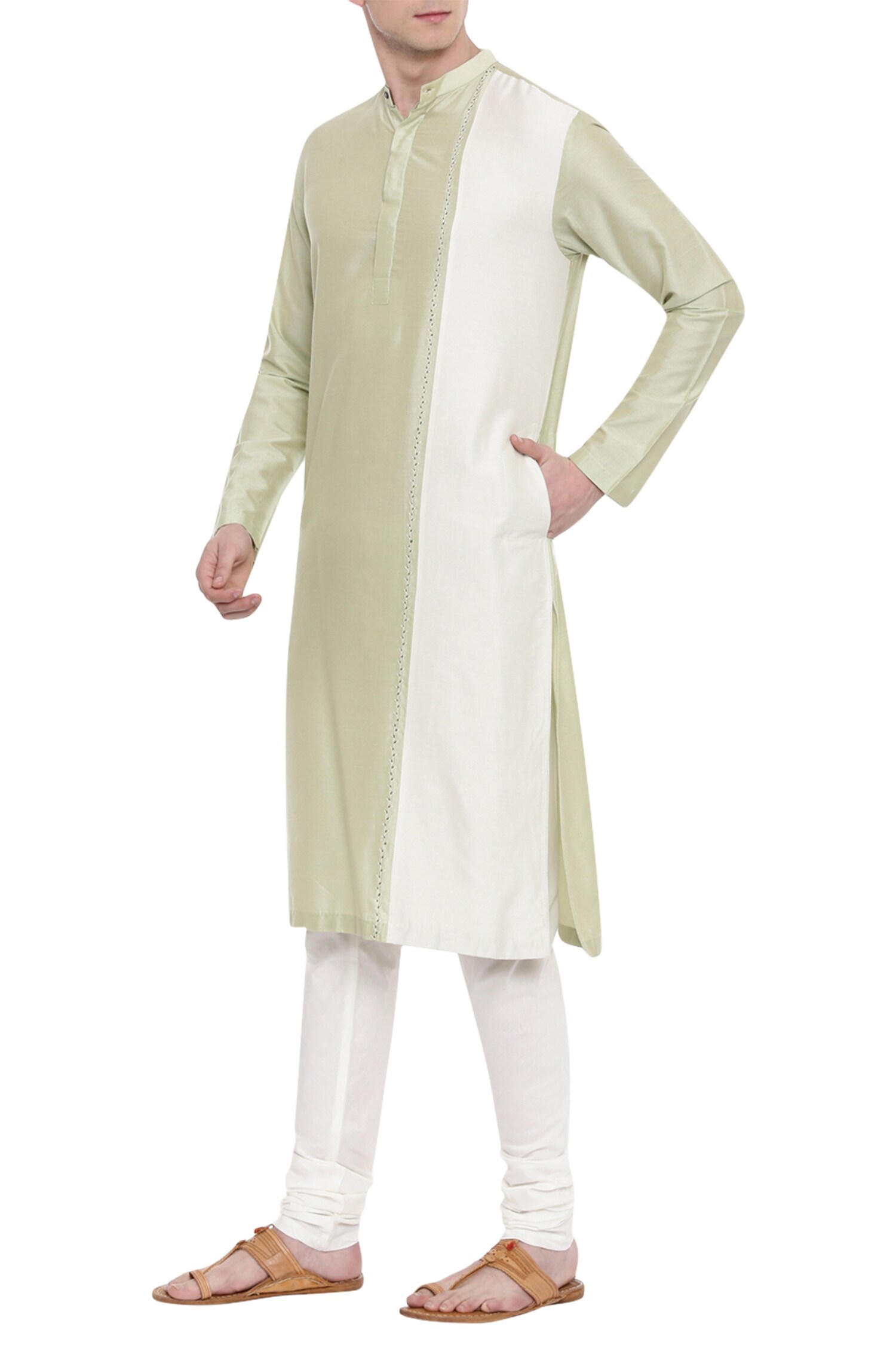 Buy Panel Kurta Set by Mayank Modi - Men at Aza Fashions