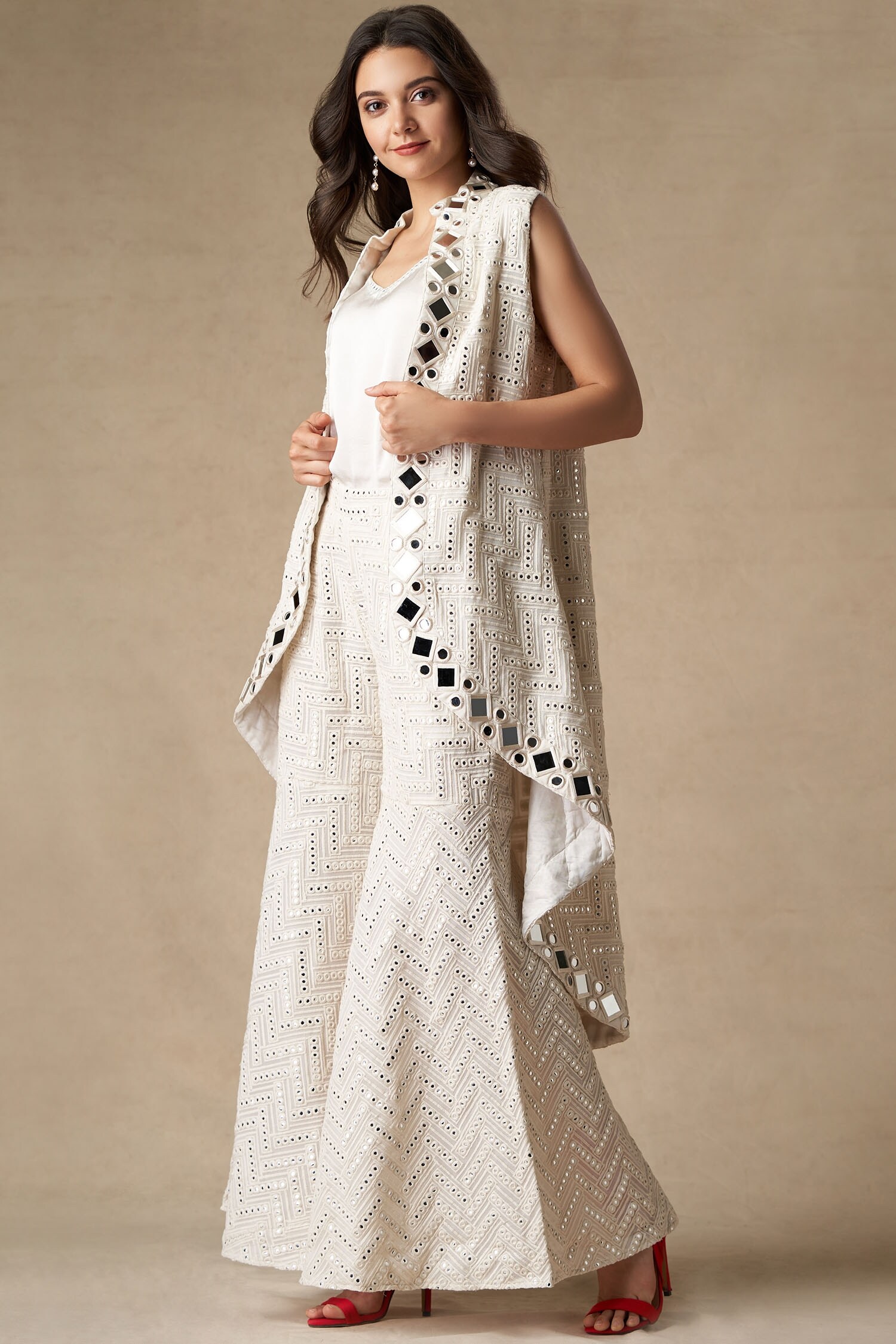 Buy Mirror Work Jacket by Twenty Nine at Aza Fashions