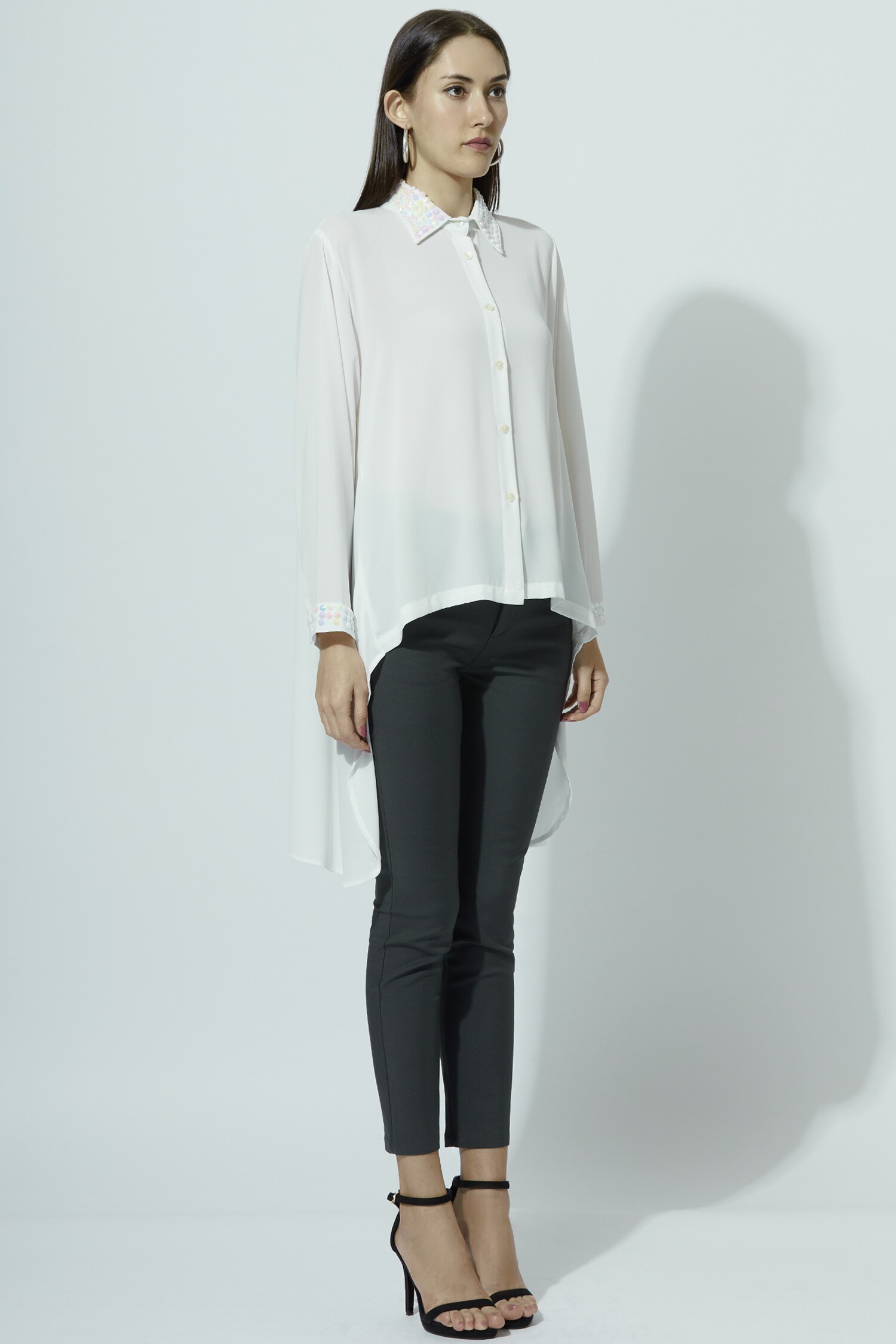 Buy High Low Shirt by Kommal Sood at Aza Fashions