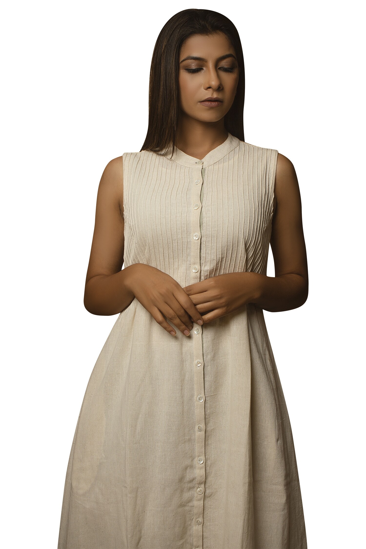 Buy Pin Tuck Shirt Dress by Purvi Doshi at Aza Fashions