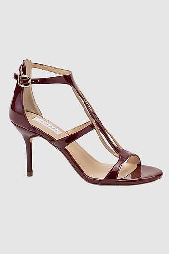 Buy Maroon Strappy Stilettos by OCEEDEE Online at Aza Fashions.