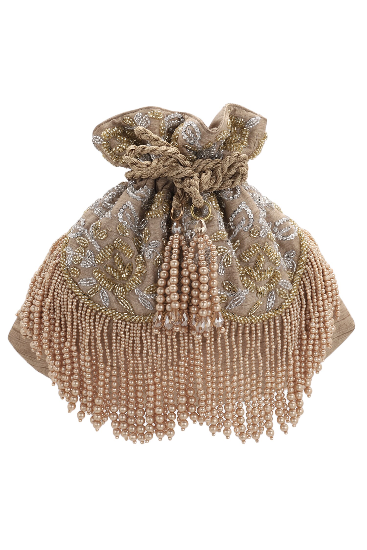 Buy Aanchal Sayal Velvet Embellished Potli Bag Online | Aza Fashions