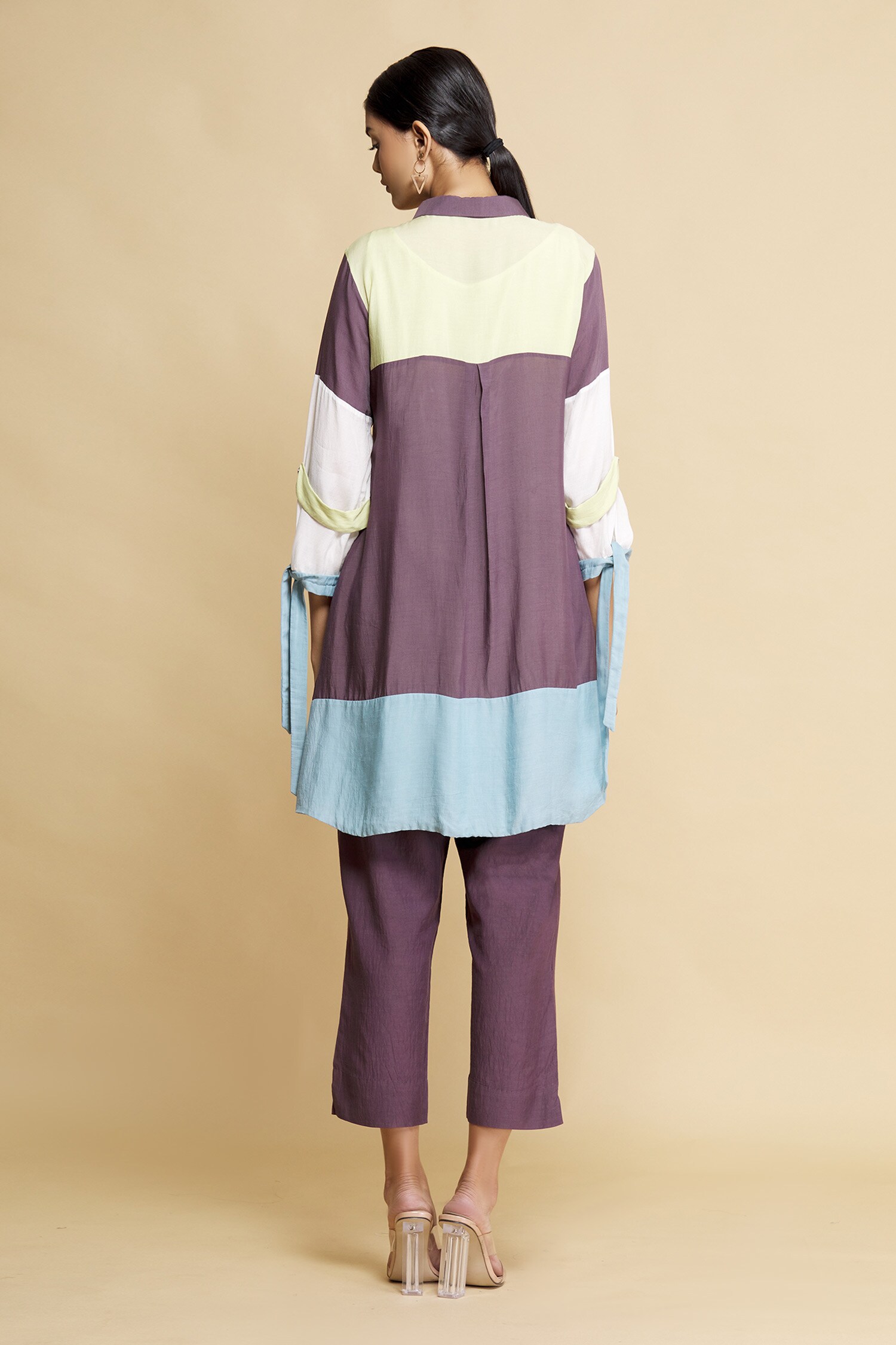 Buy Colorblock Tunic with Inner by Bhavik Shah at Aza Fashions