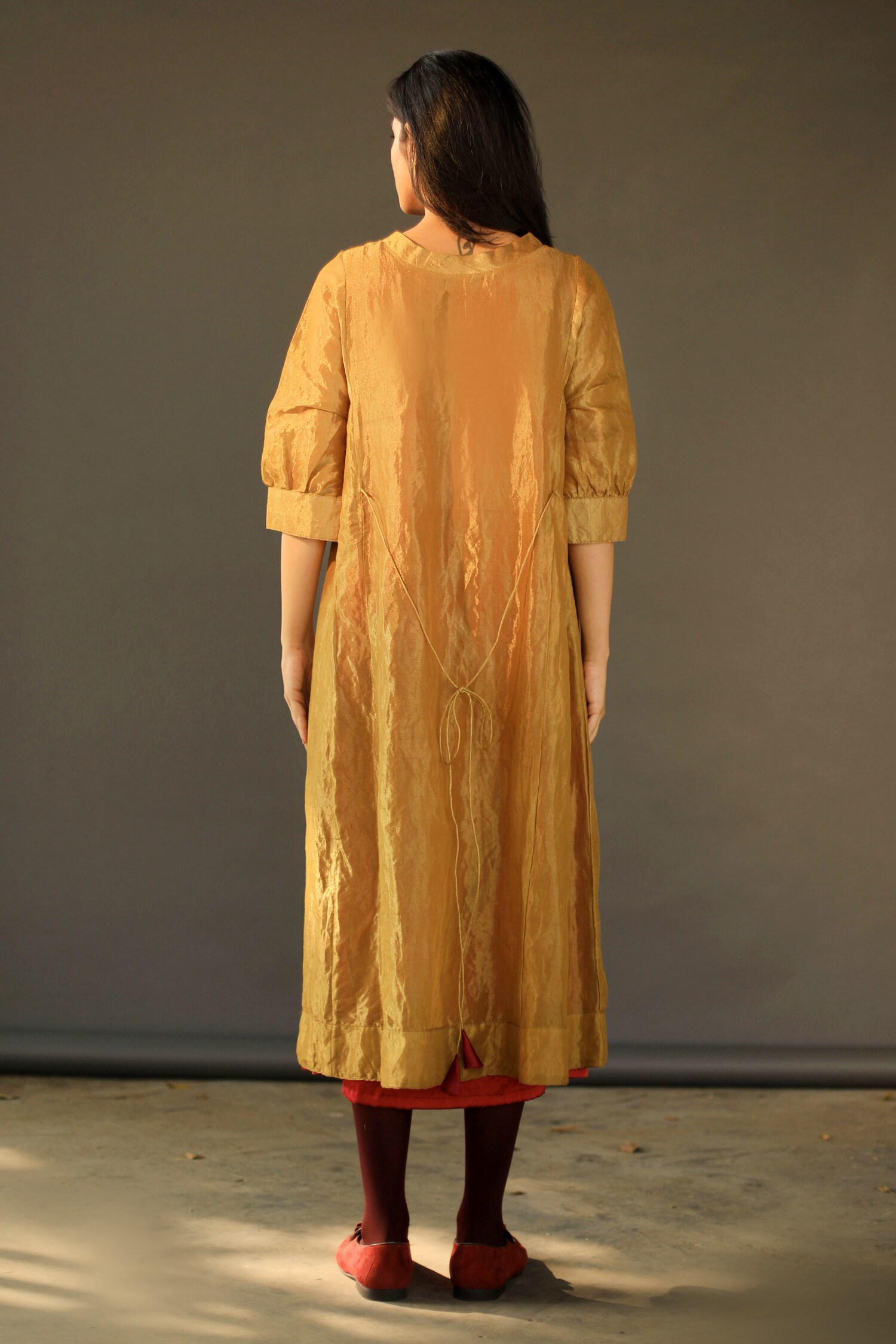 Buy Shorshe Clothing Handloom Tissue Dress Online | Aza Fashions