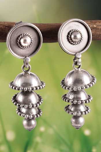 Buy Noor Handcrafted Tiered Temple Danglers Online | Aza Fashions