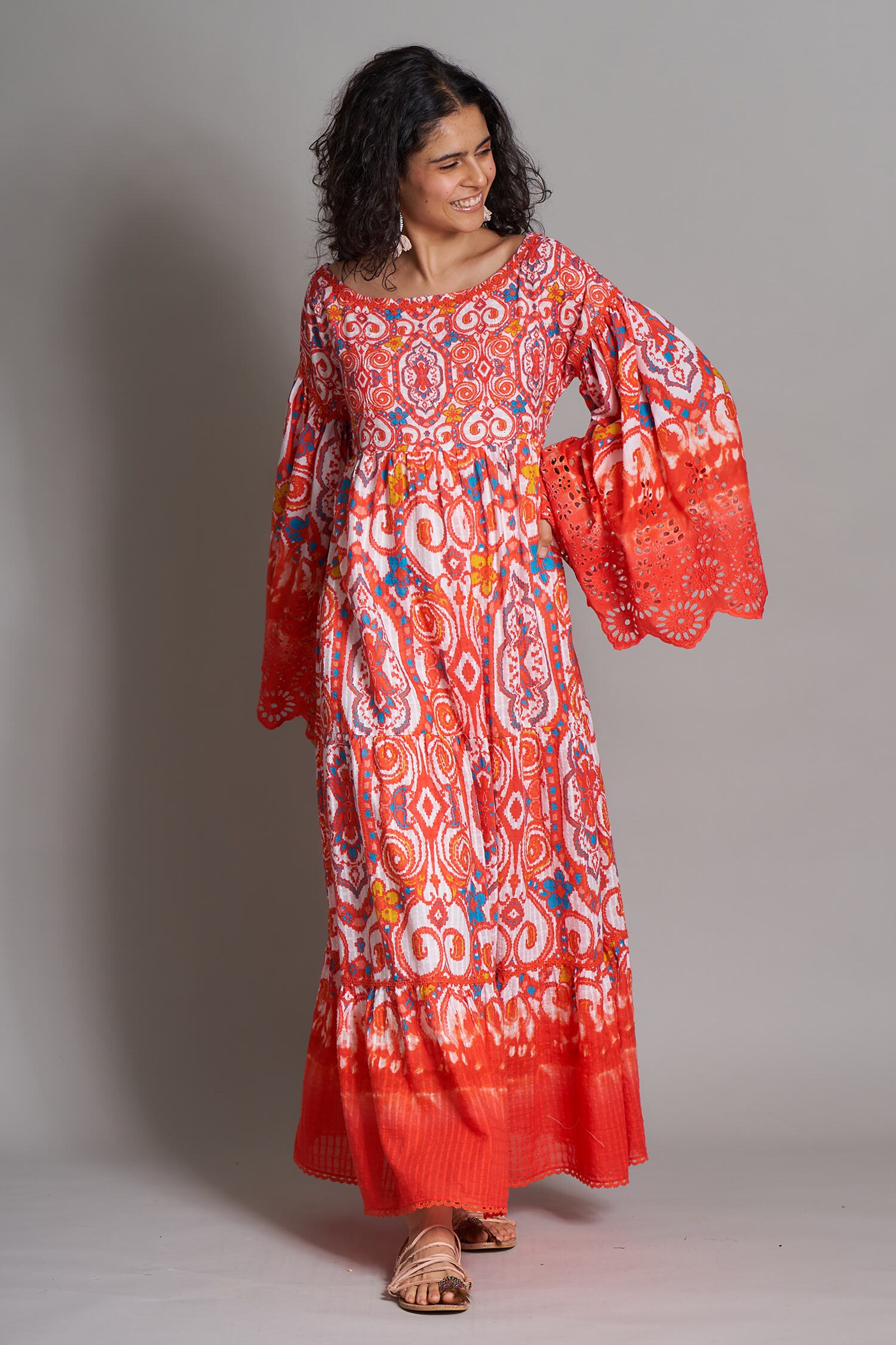 Buy Payal Jain Ikat Print Dress Online | Aza Fashions