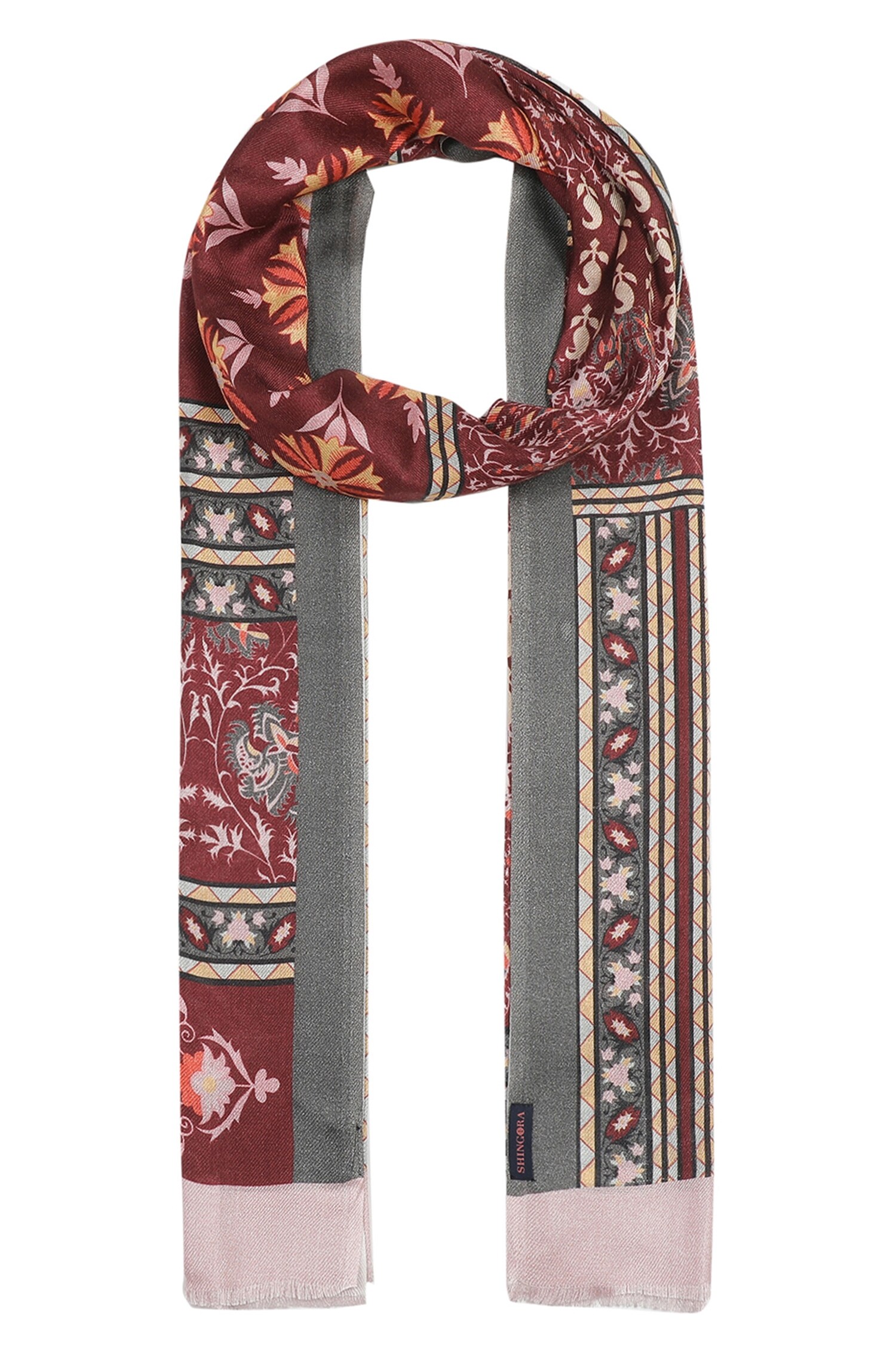 Buy Shingora Printed Stole Online | Aza Fashions