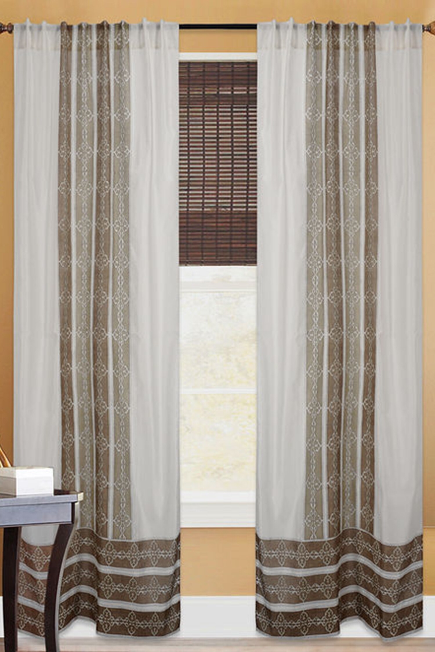 Buy Inheritance India Chanderi Printed Curtains (Set of 2) Online | Aza ...