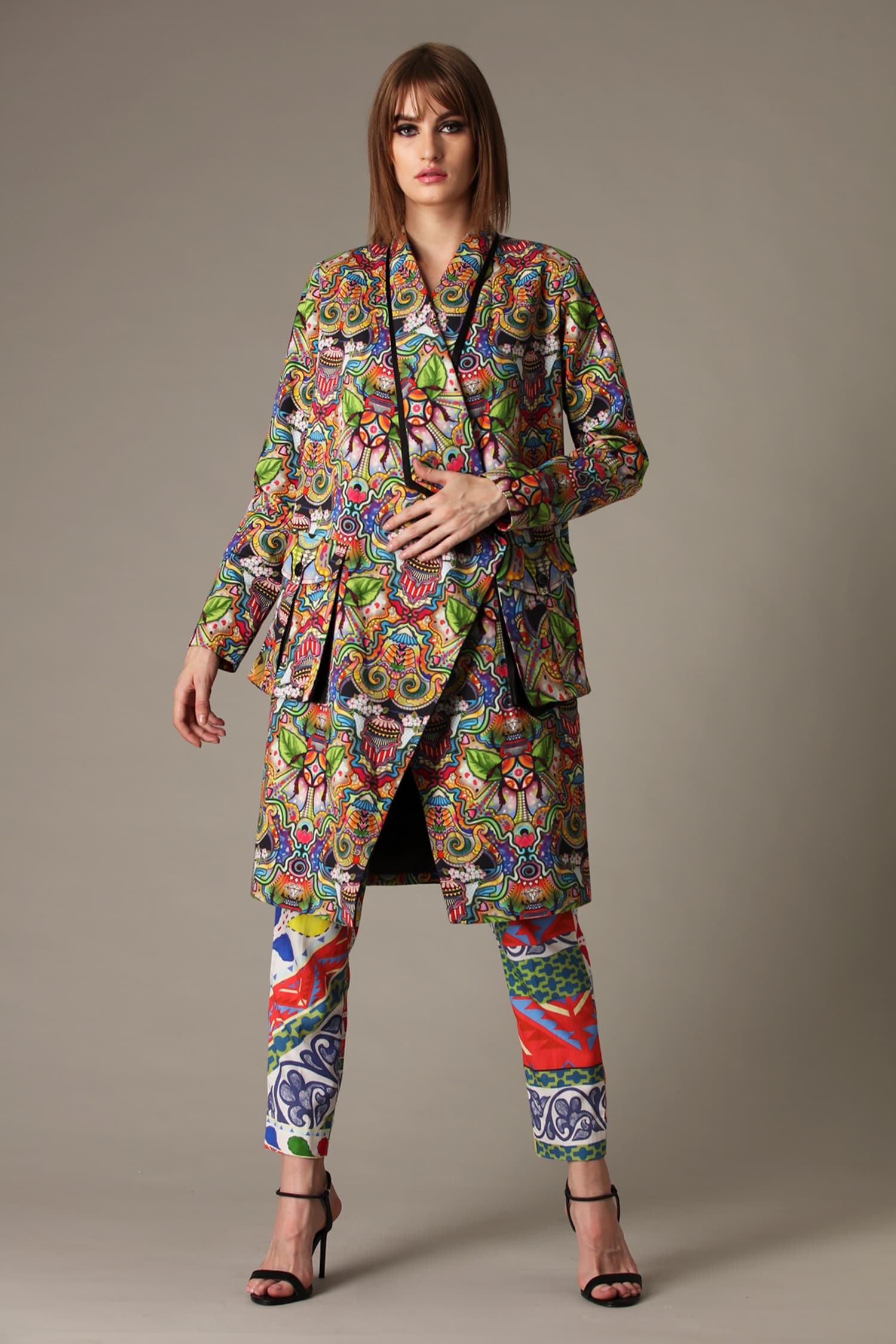 Buy Alpona Designs Multi Color Cotton Beetle Print Jacket Online | Aza ...
