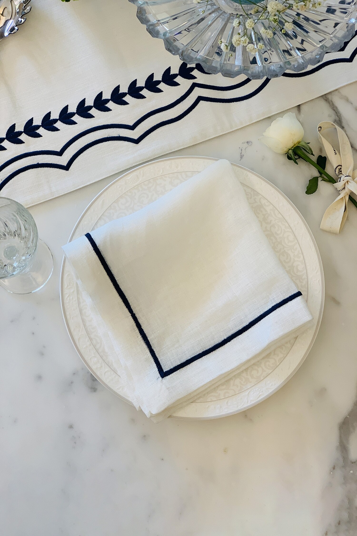 Buy MJ Label Linen Napkin (Set of 6) Online | Aza Fashions