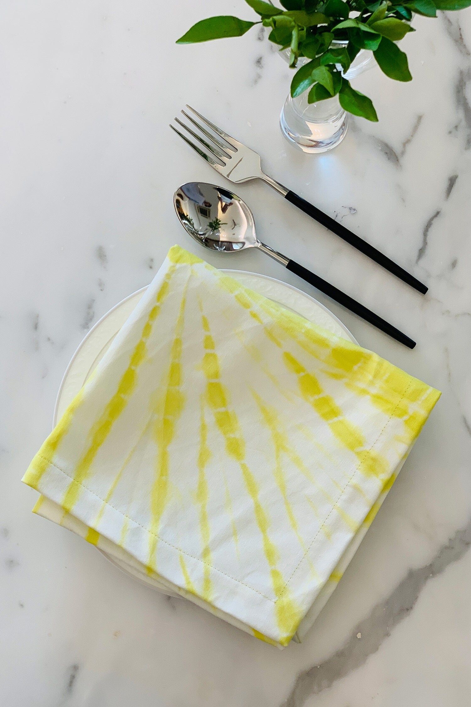 Buy MJ Label Linen Tie And Dye Napkin (Set of 6) Online | Aza Fashions