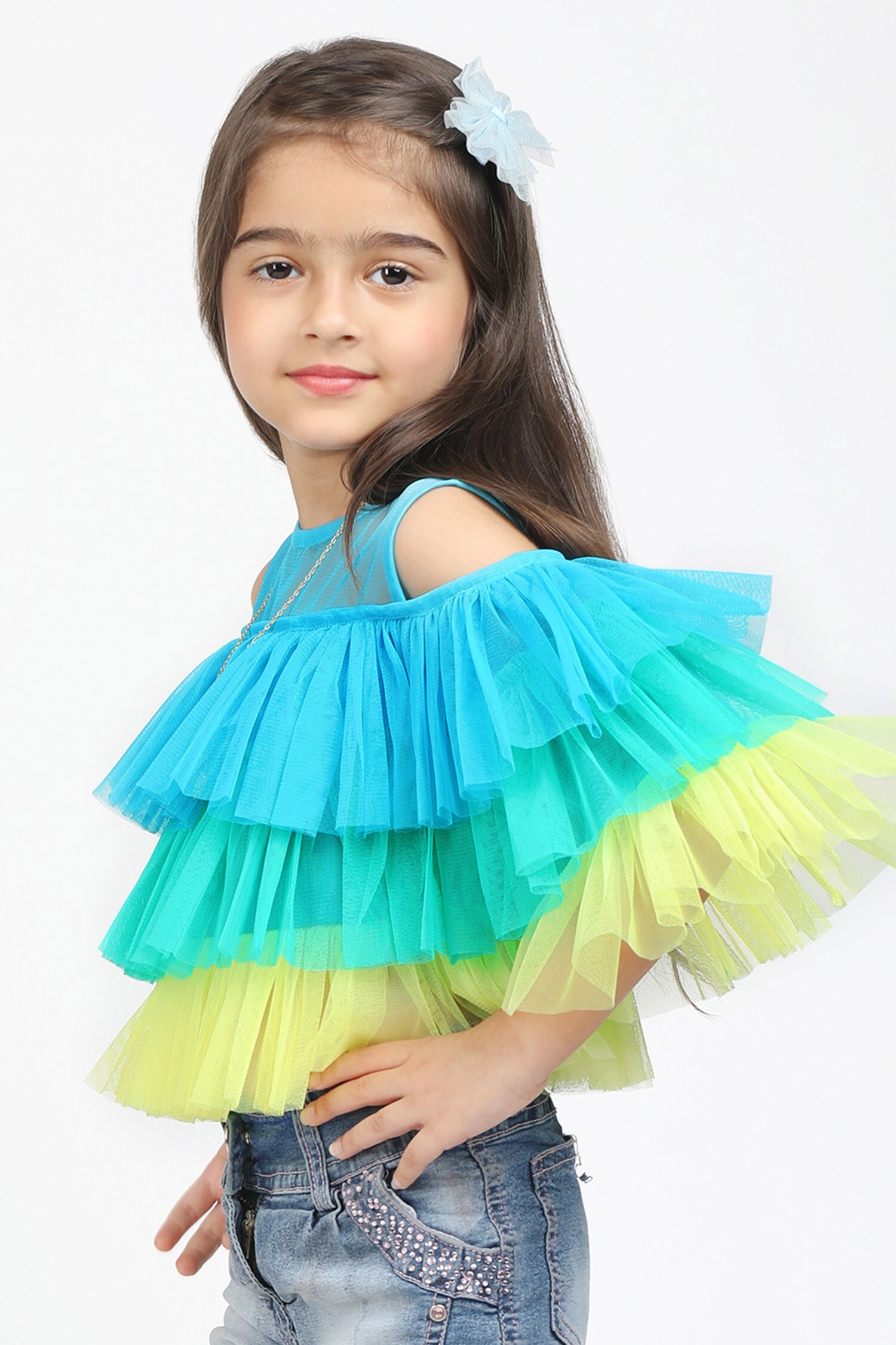 Buy Jelly Jones Multi Color Cotton Layered Top For Girls Online | Aza ...