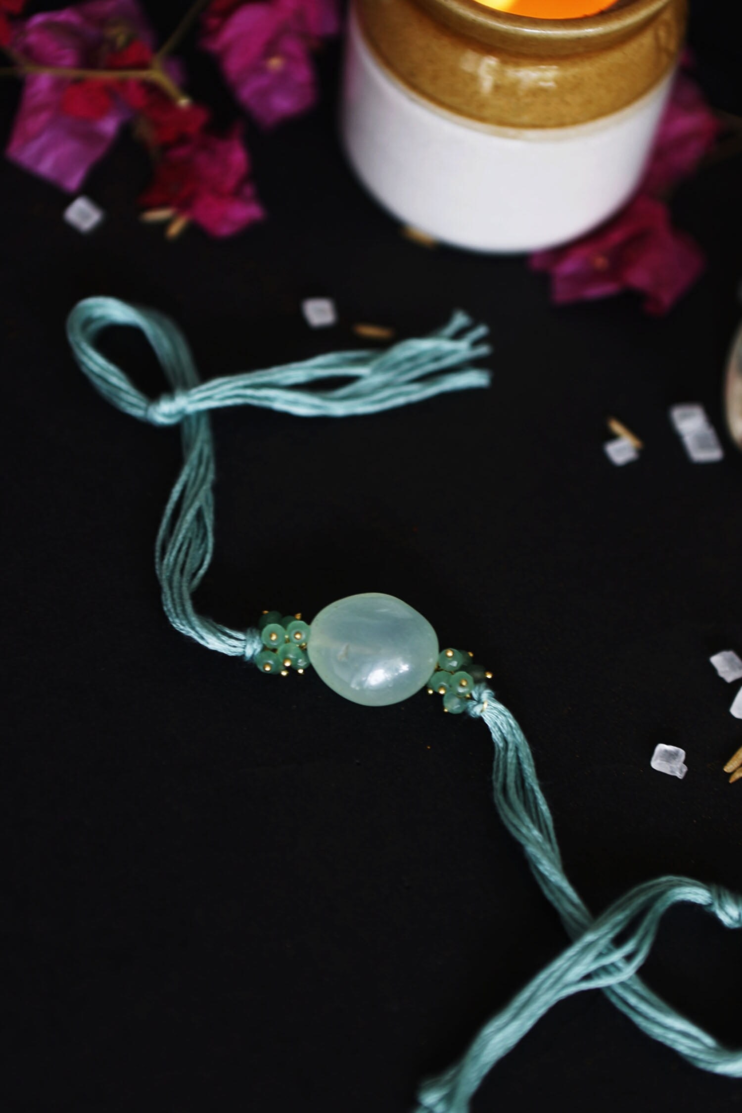 Buy Phiroza Santos Stone Rakhi Online | Aza Fashions