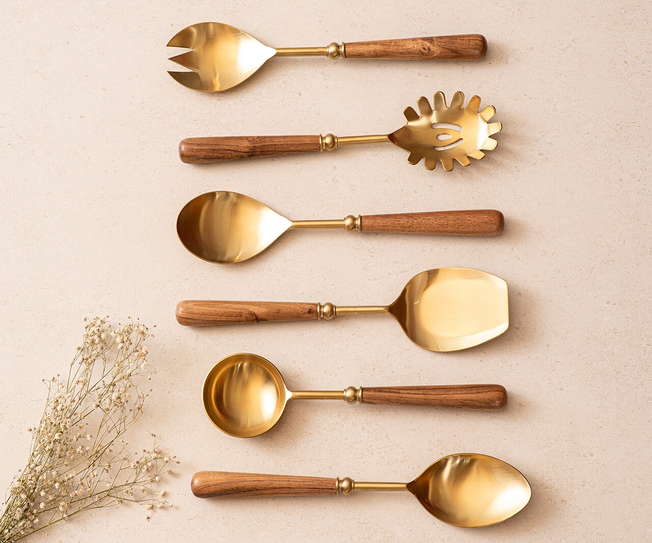 Buy The Decor Remedy Serving Spoons Set (Set of 6) Online | Aza Fashions