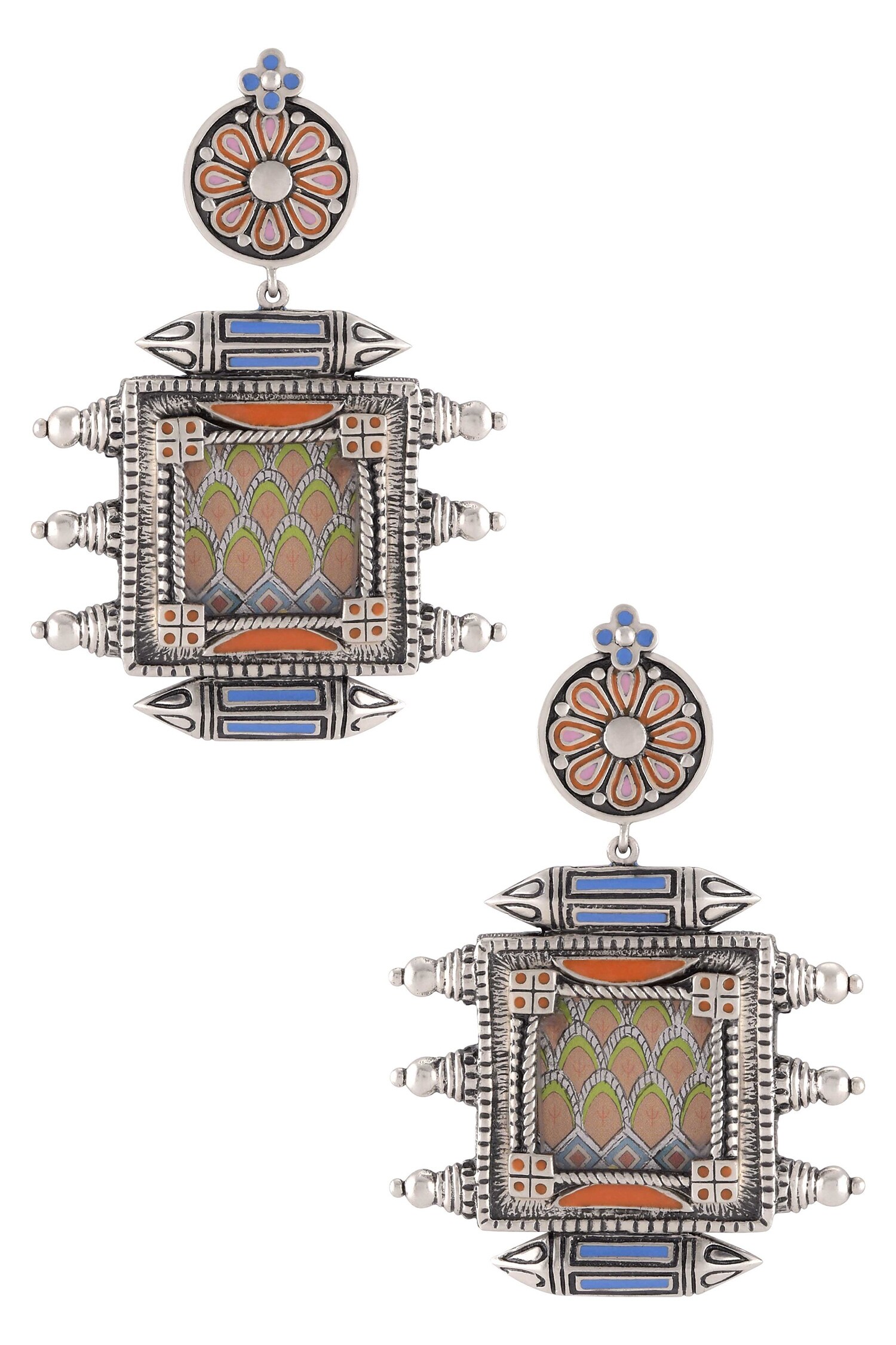 Buy Tribe Amrapali Hand Painted Taveez Flower Danglers And Drops Online ...