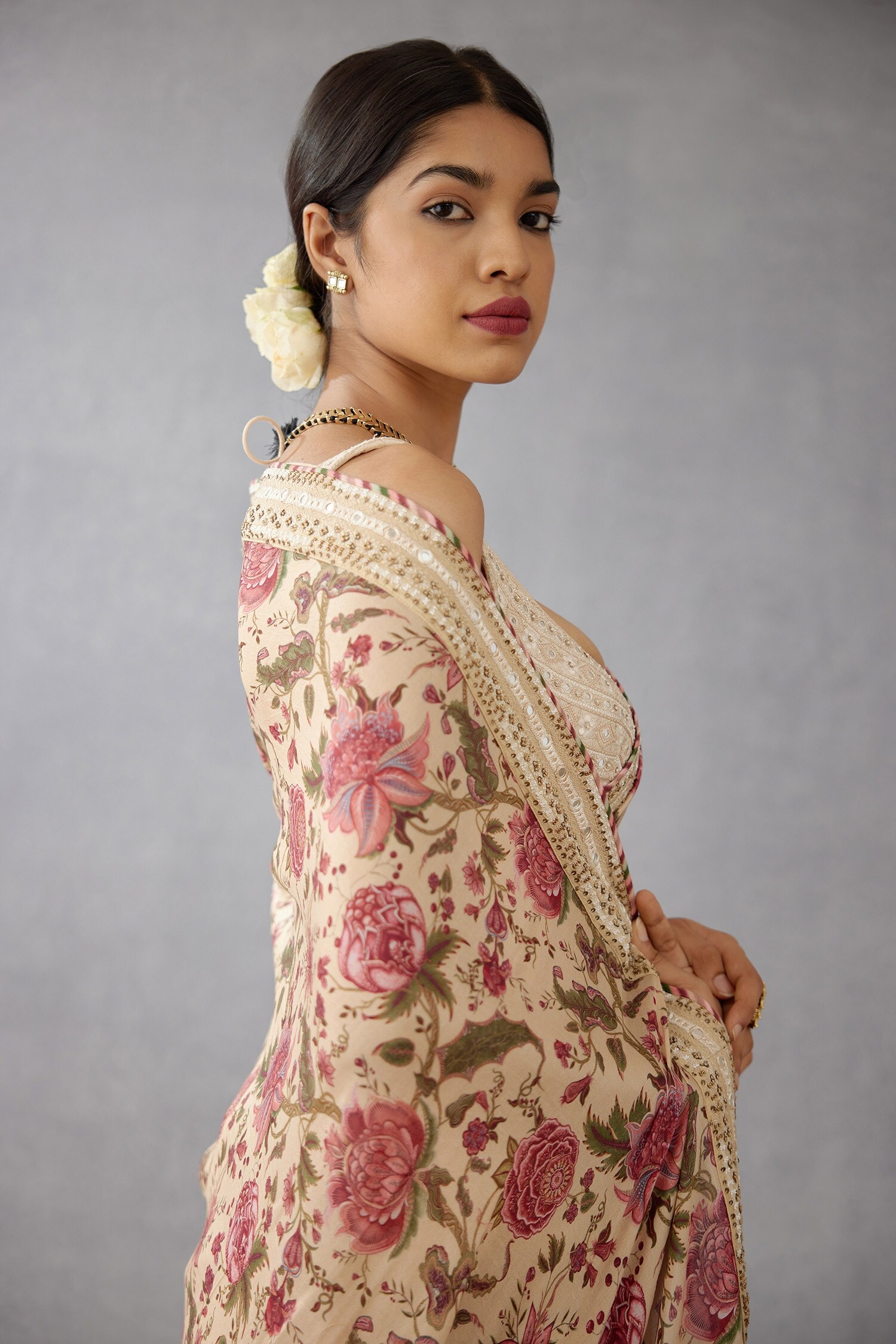 Buy Torani Beige Handwoven Chanderi Kasturi Revathi Saree Online | Aza ...