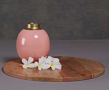 Buy MANOR HOUSE Contemporary Metal Small Round Vase Online | Aza Fashions
